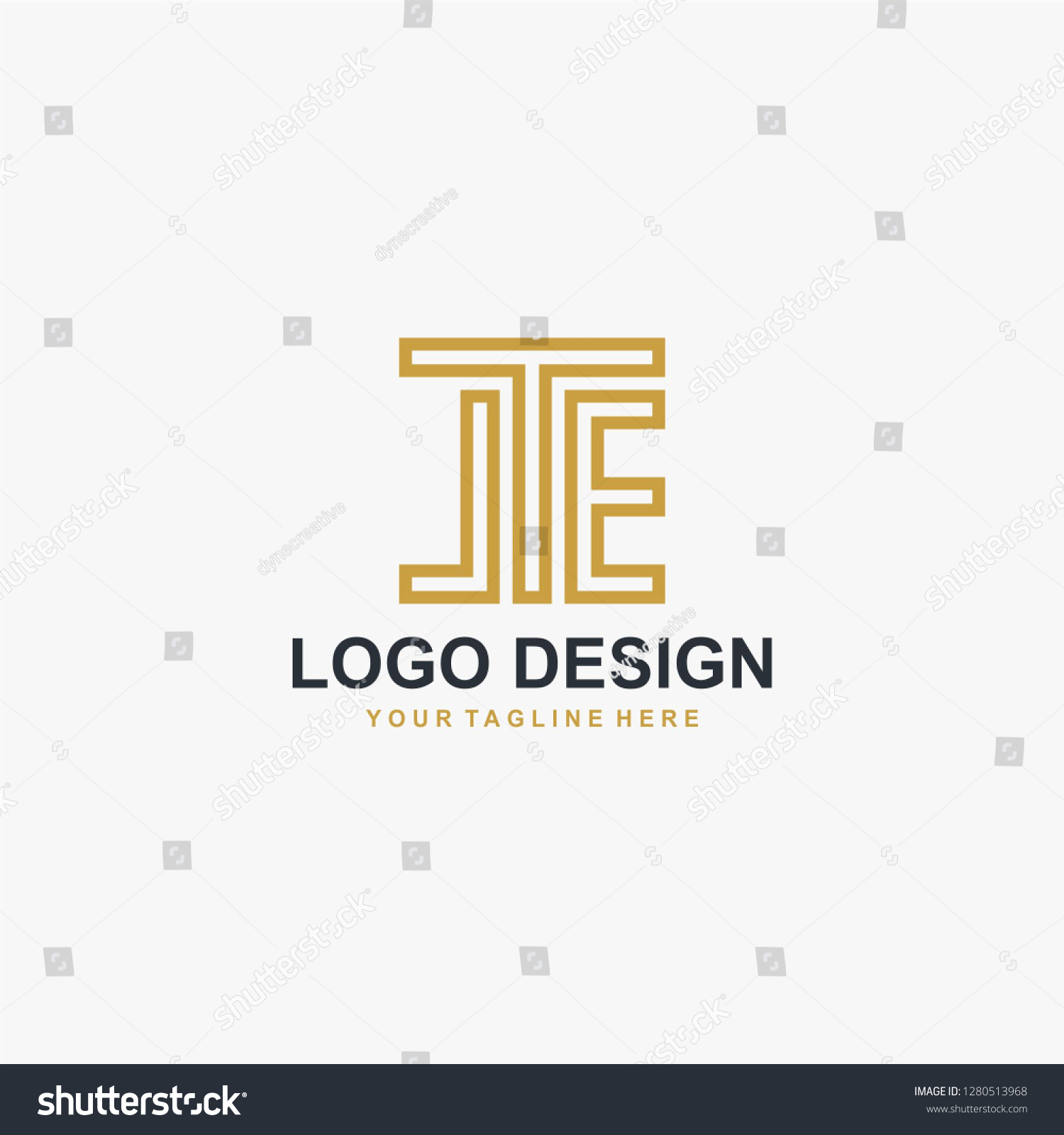 Letter Je Monogram Logo Design Vector: vector de stock (libre de ...