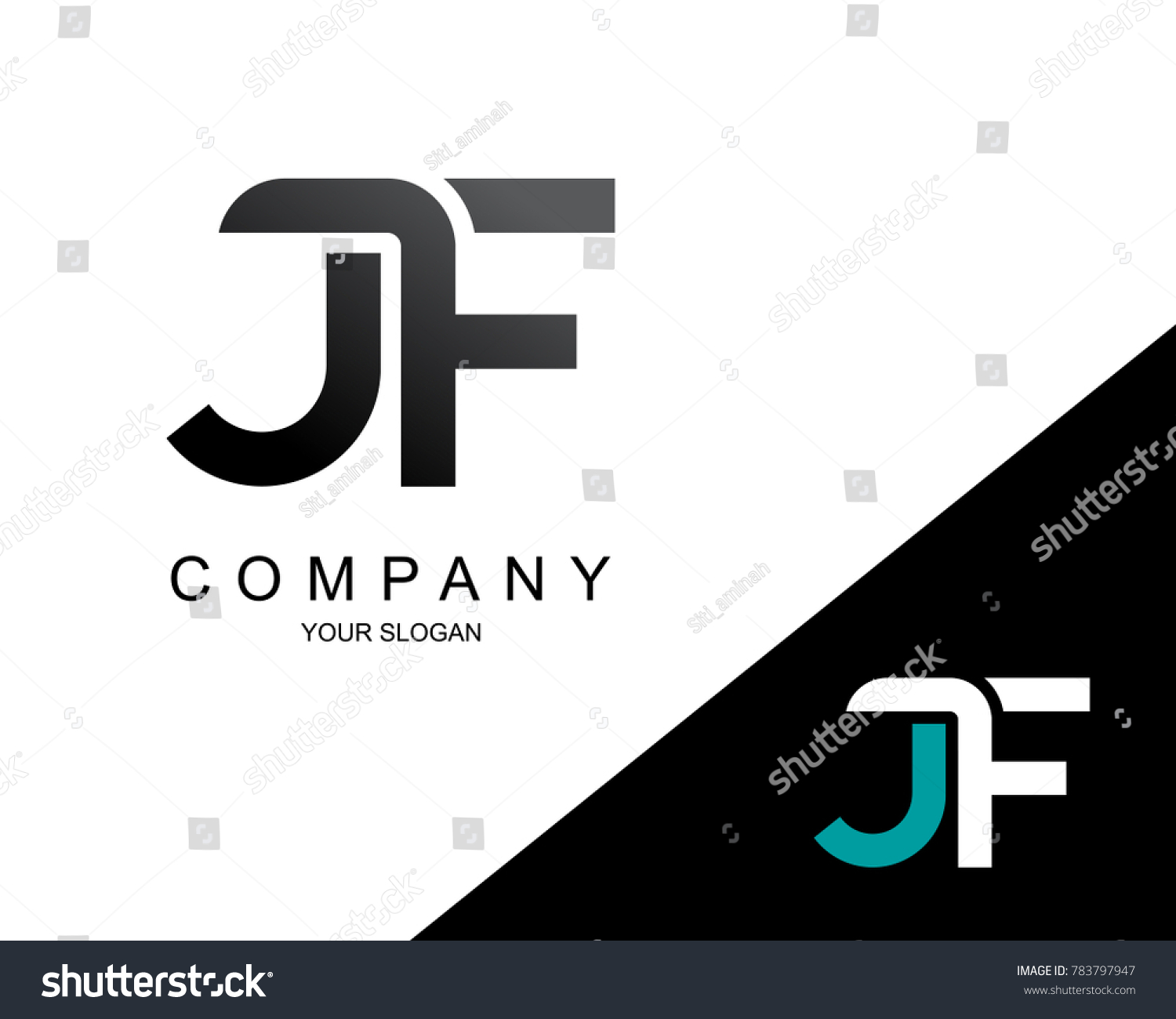 Letter Jf Logo Icon Design Template Stock Vector (Royalty Free ...