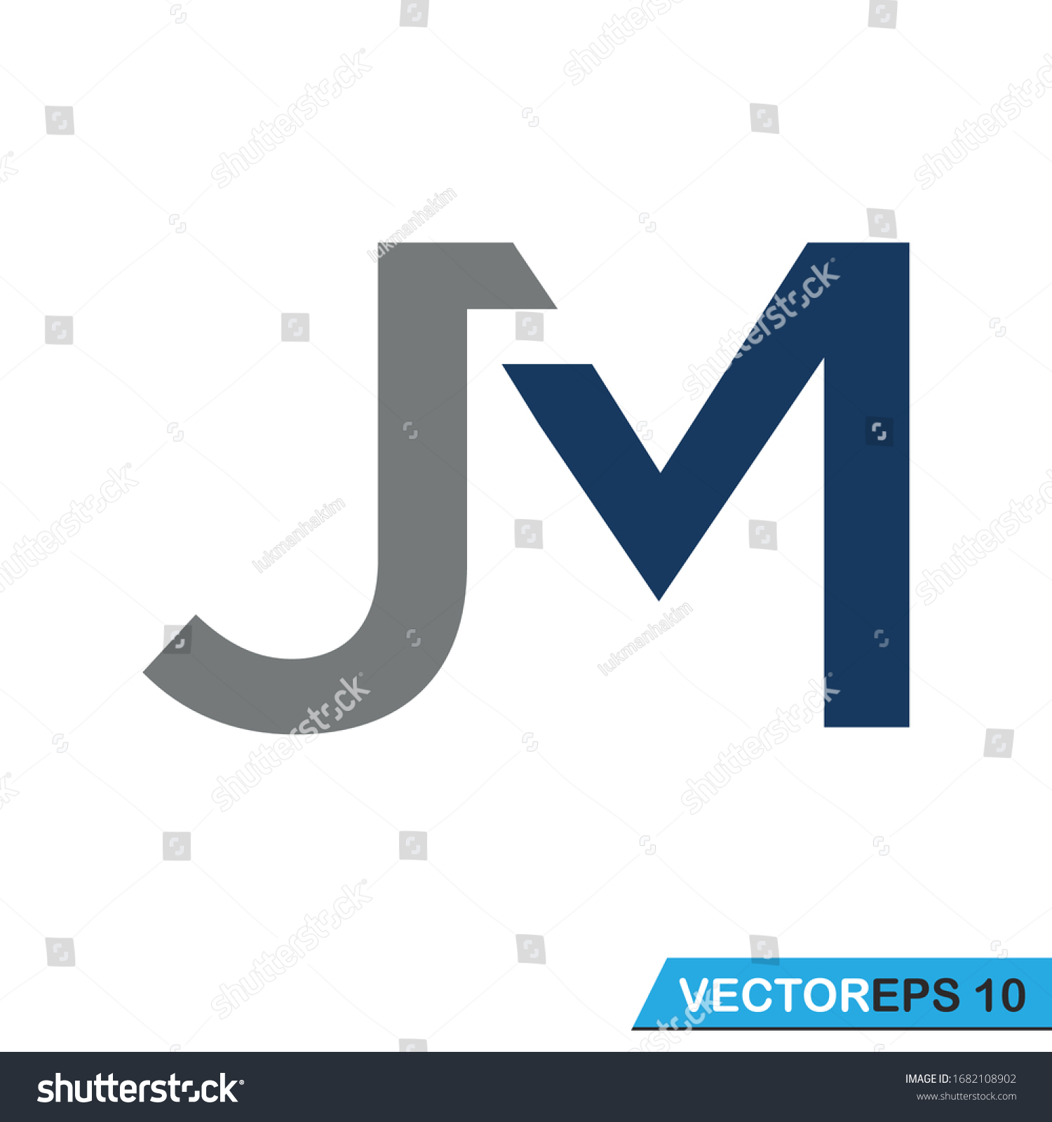 Letter Jm Logo Design Vector Illustration Stock Vector (Royalty Free ...