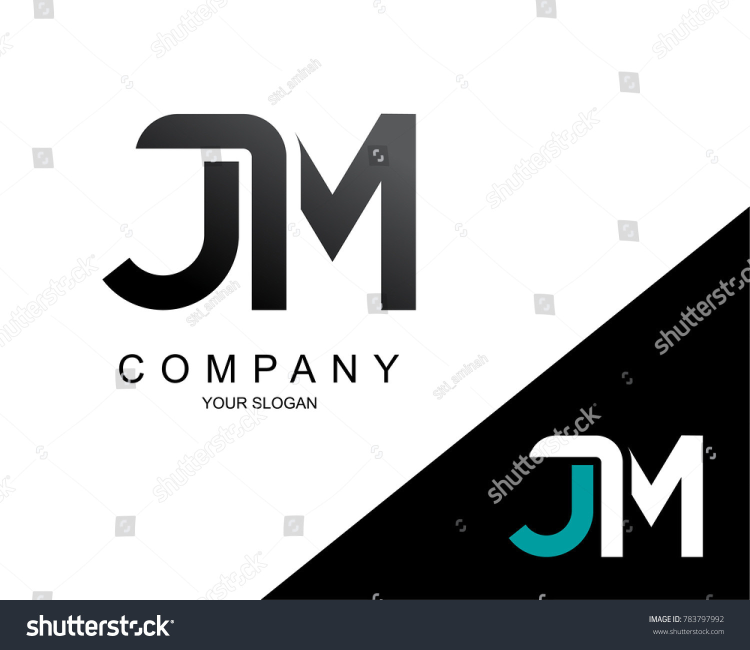 Vektor Stok Letter Jm Logo Icon Design Template (Tanpa Royalti ...