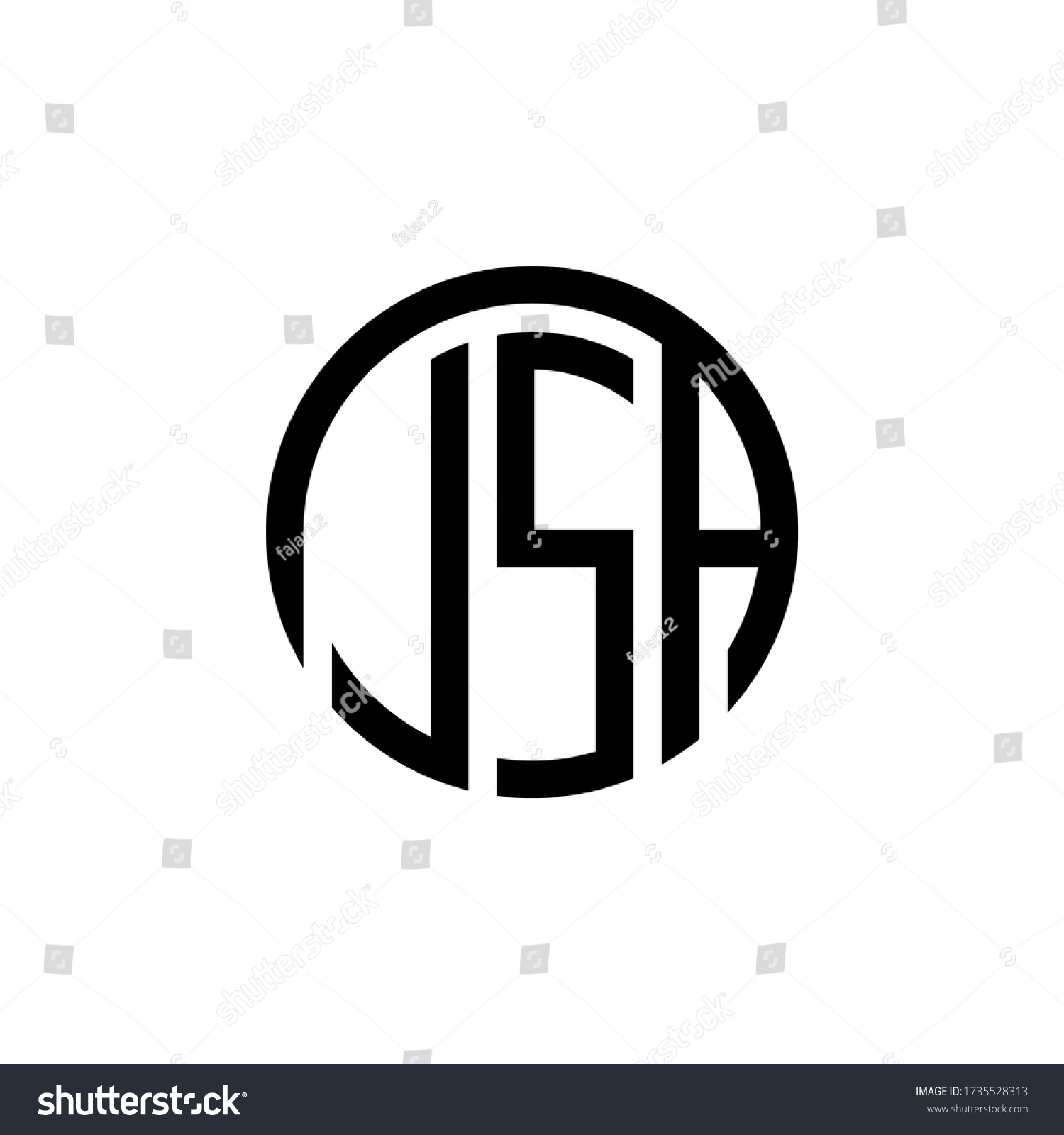 Letter Jsa Logo Design Icon Template: เวกเตอร์สต็อก (ปลอดค่าลิขสิทธิ์ ...