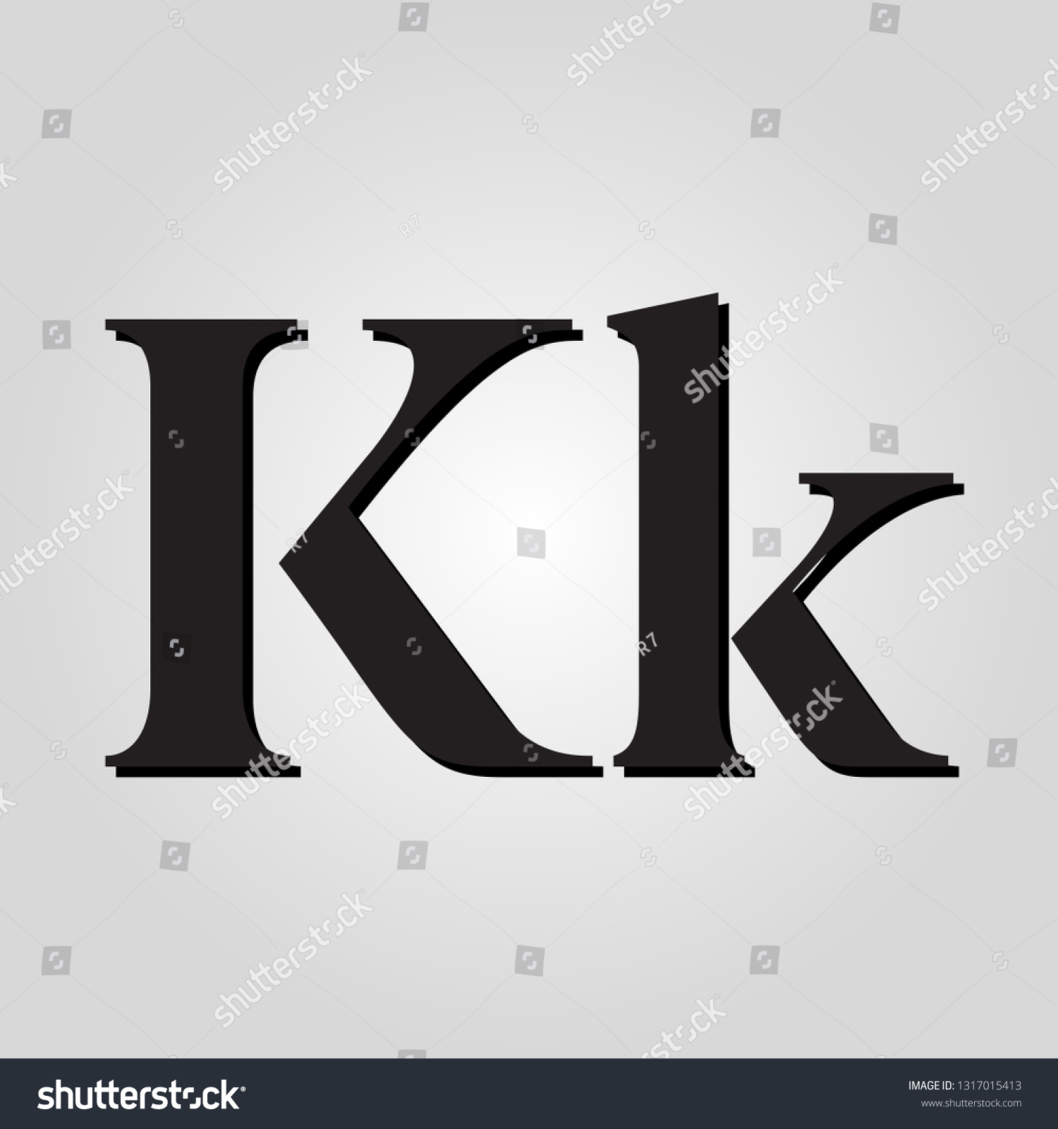 Letter K Black Stock Vector (Royalty Free) 1317015413 | Shutterstock