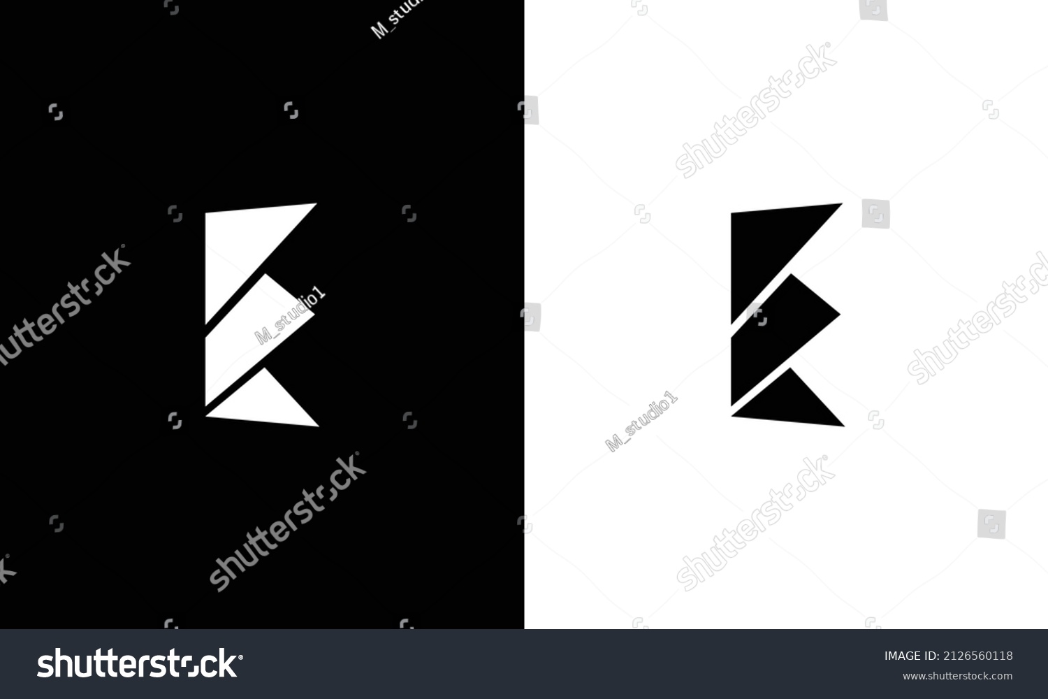 Letter K E Logo Icon Design Stock Vector (Royalty Free) 2126560118 ...