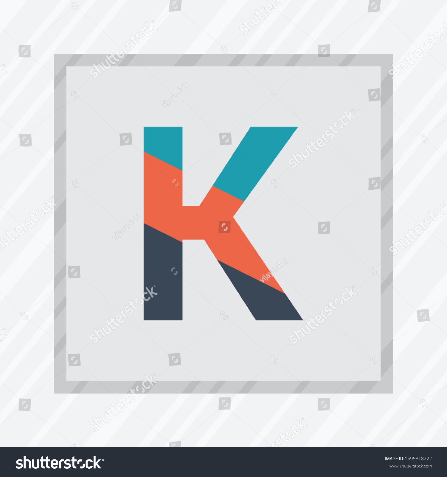 Letter K Symbol Icon Design Template 스톡 벡터(로열티 프리) 1595818222 ...