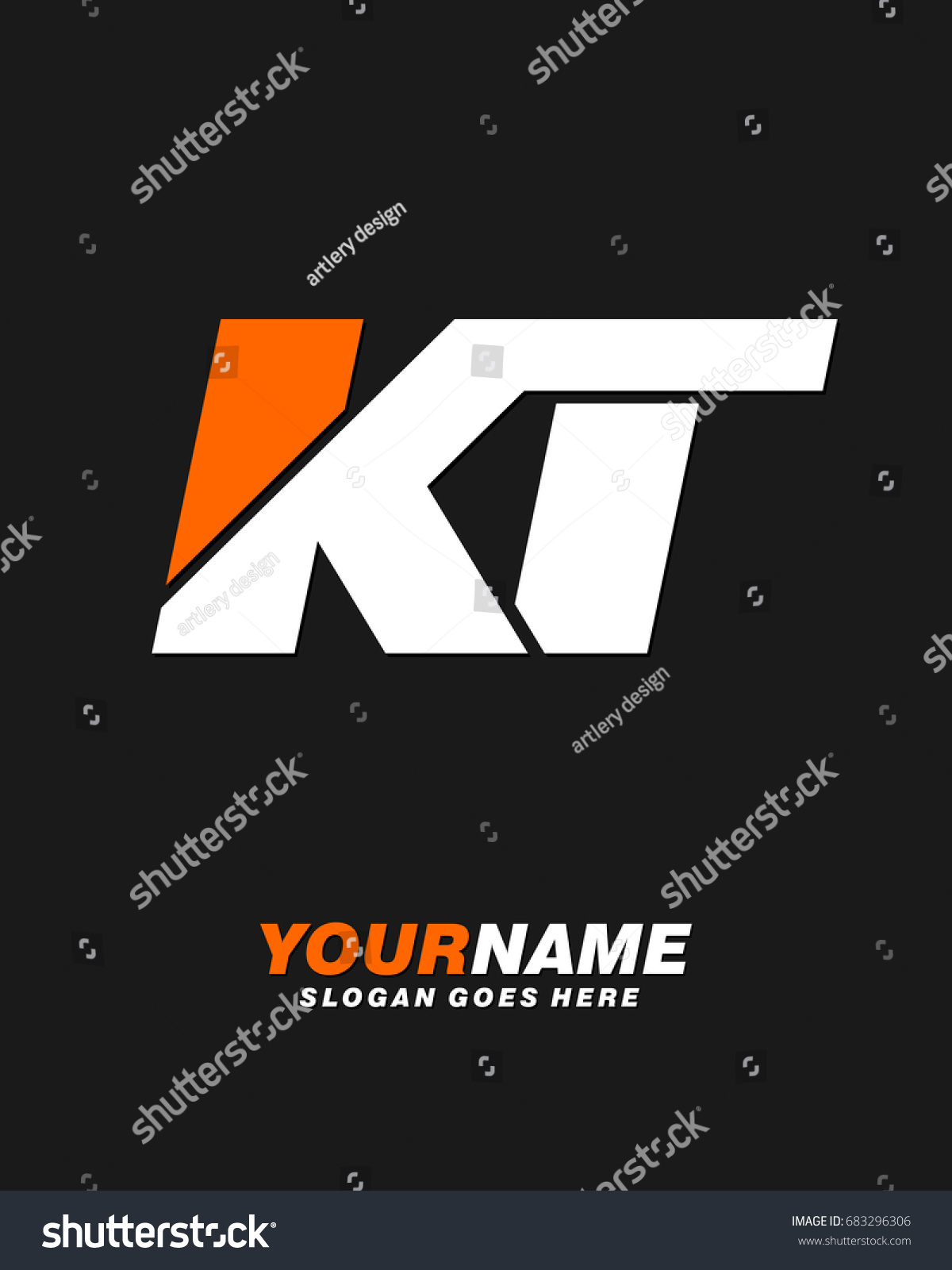 Letter K T Logo Template Vector Stock Vector (Royalty Free) 683296306 ...