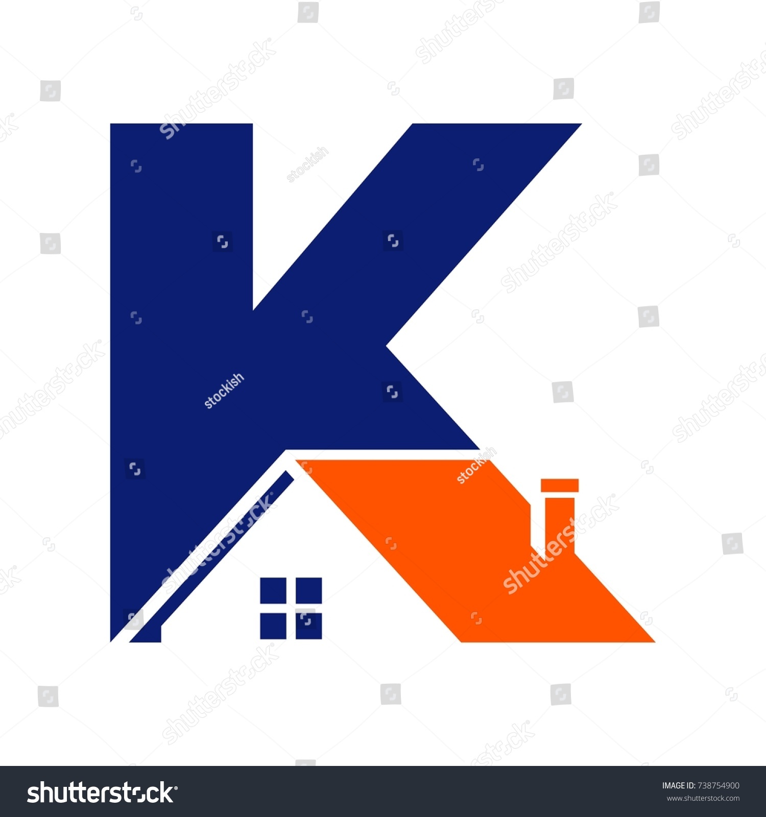 Letter K Vector Logo Home Vector Stock Vector (Royalty Free) 738754900