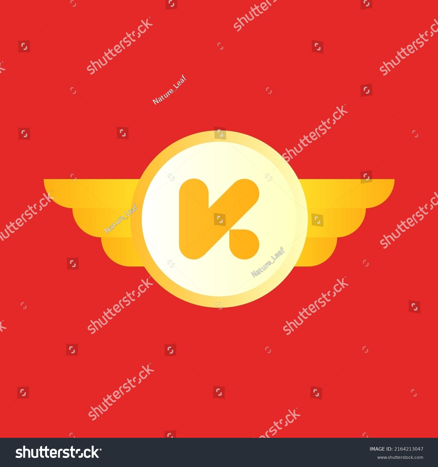 Letter K Wings Vector Icon Logo Stock Vector (Royalty Free) 2164213047 ...
