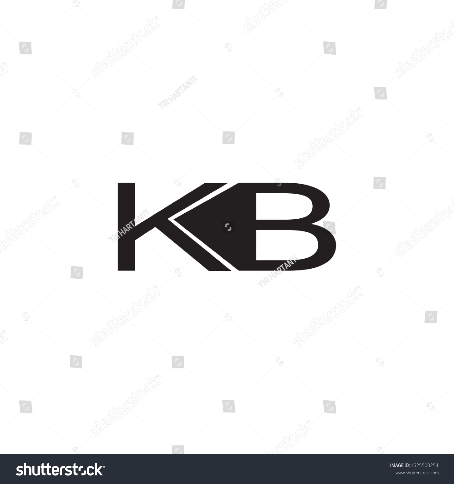 Letter Kb New Logo Vector Stock Vector (Royalty Free) 1525500254 ...