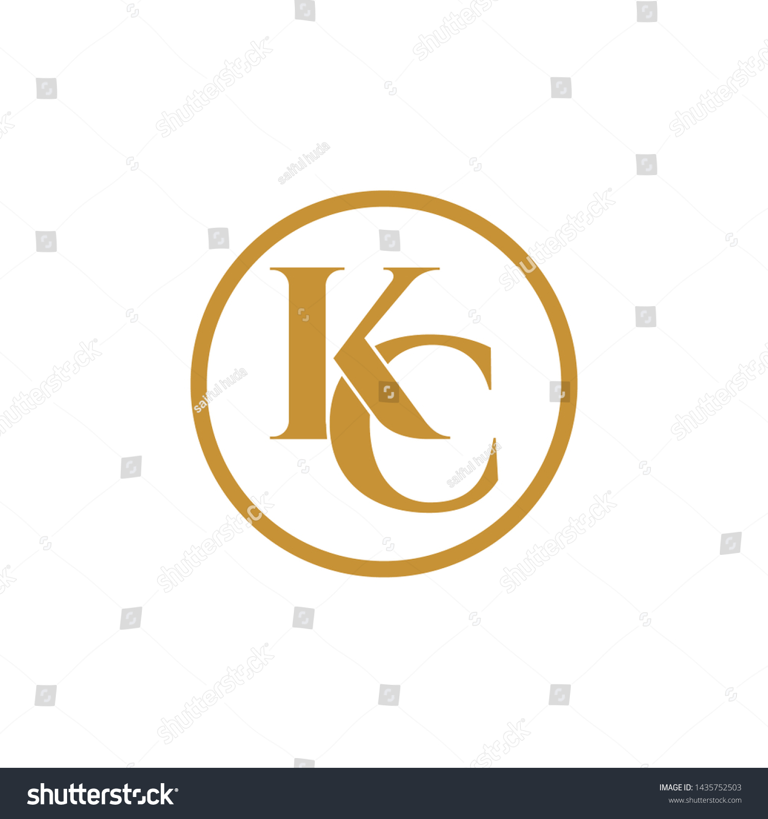 Letter Kc Simple Logo Design Vector Stock Vector (Royalty Free) 1435752503