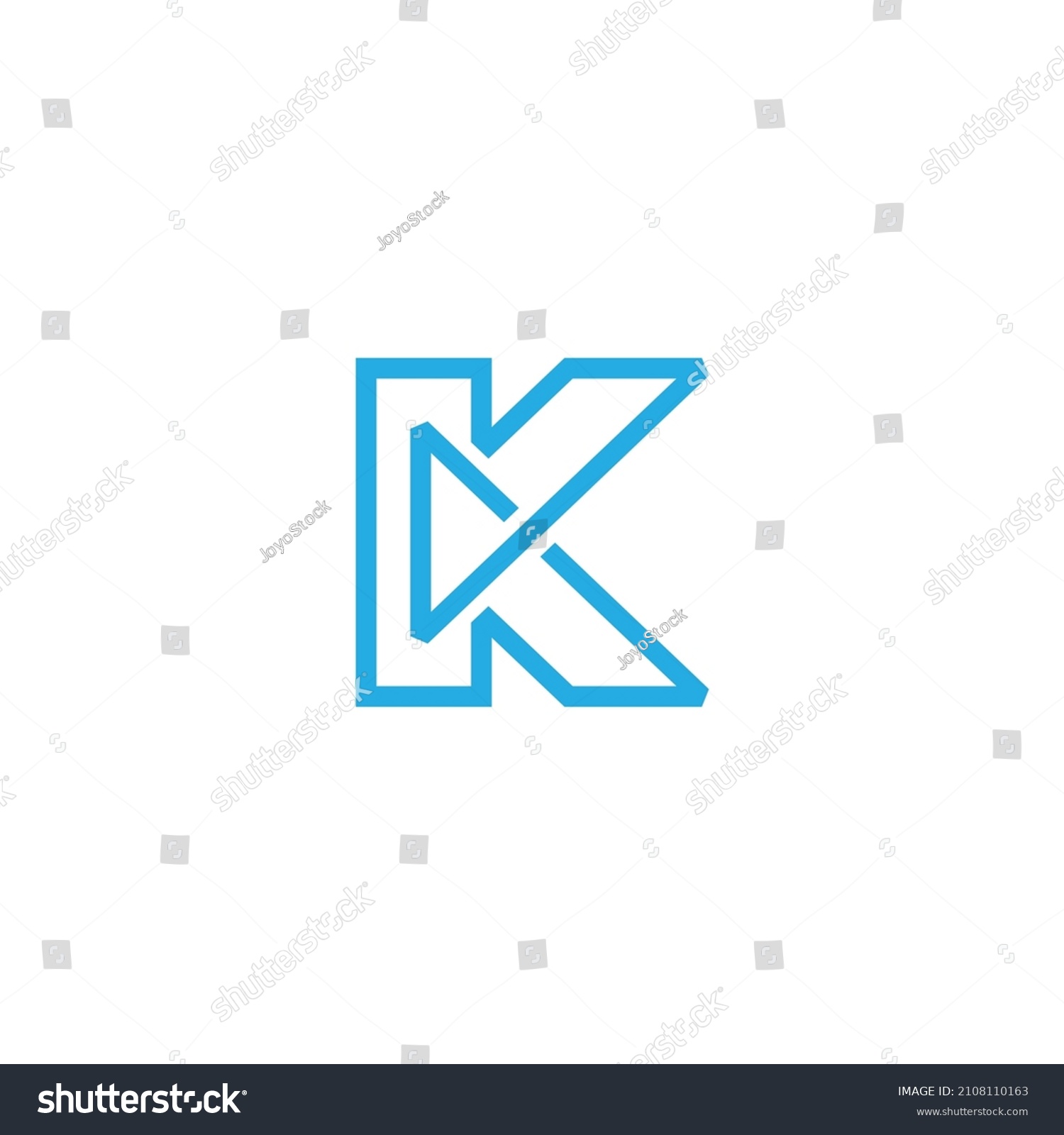 Letter Kc Simple Triangle Geometric Logo Stock Vector (Royalty Free ...