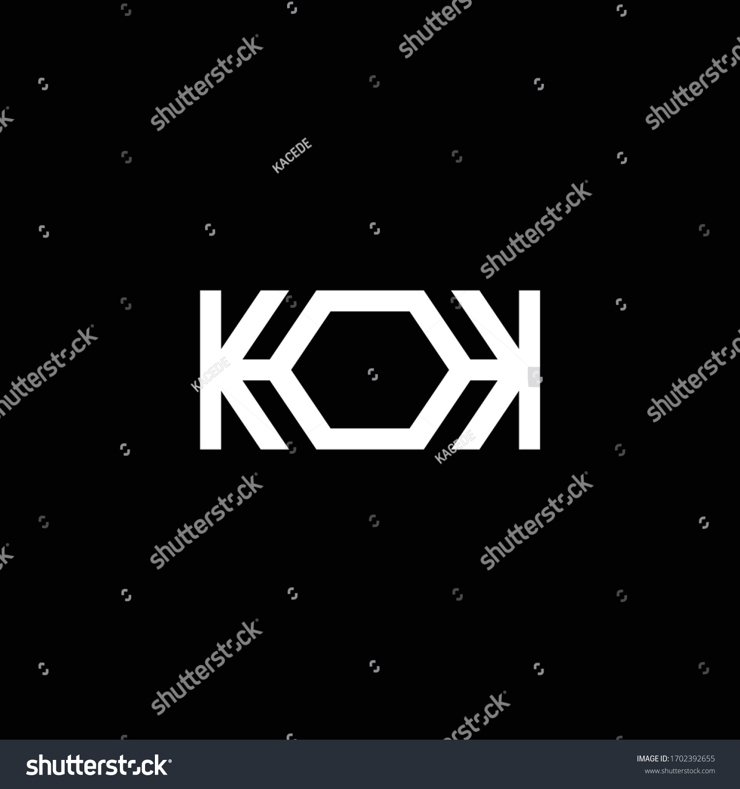 Letter Kok Logo Design Template Stock Vector (Royalty Free) 1702392655 ...