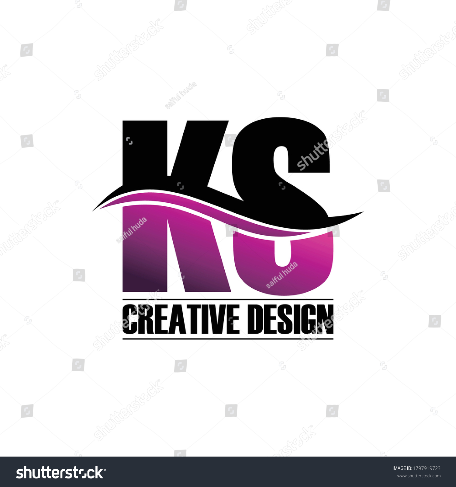 Letter Ks Simple Logo Design Vector Stock Vector (Royalty Free ...