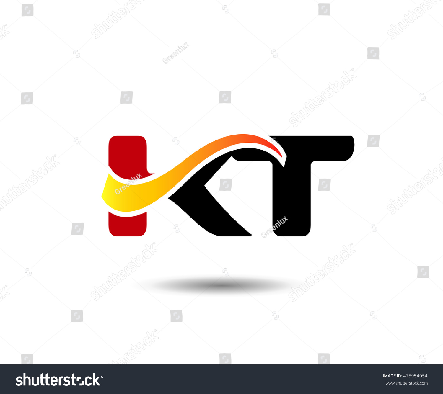 Letter KT Logo Image vectorielle de stock (libre de droits) de ...