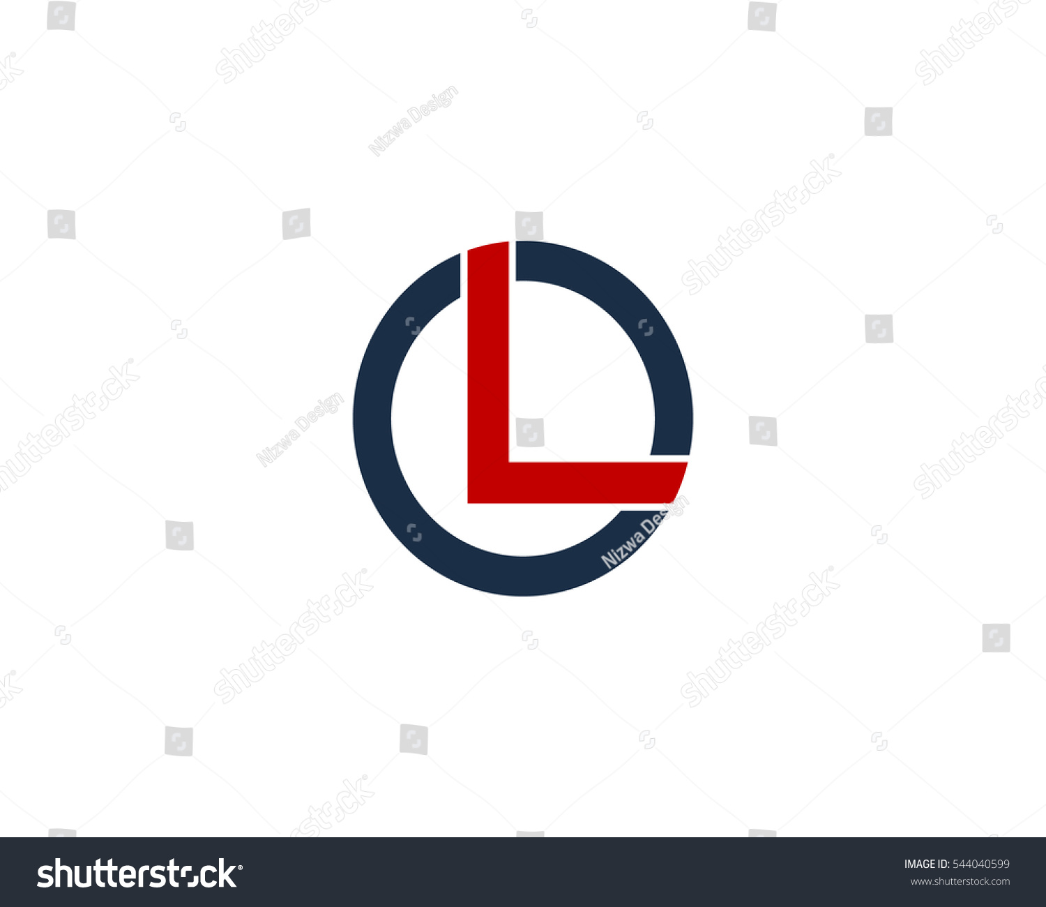 Letter L Circle Logo Design Template Stock Vector (Royalty Free ...