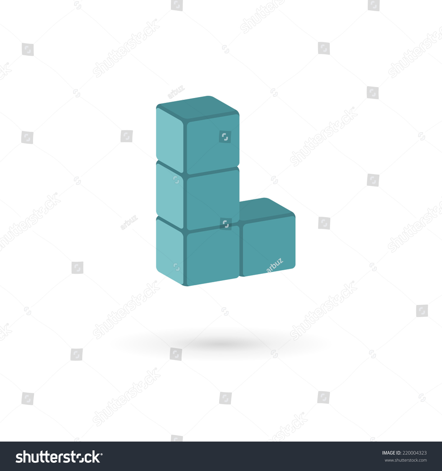 Letter L Cube Logo Icon Stock Vector (Royalty Free) 220004323