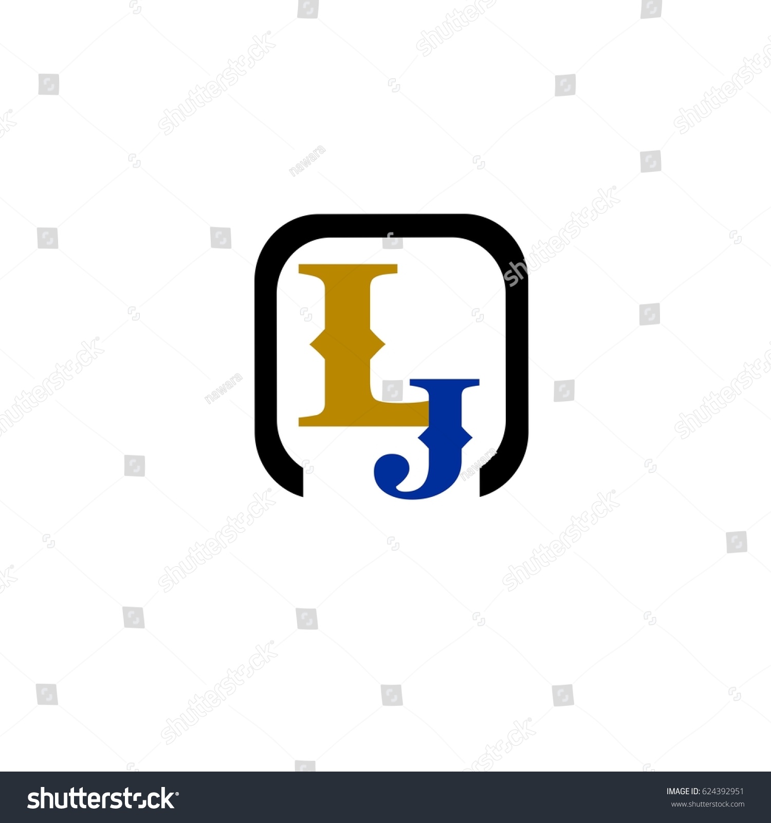 Letter Lj Logo Vector Stock Vector (Royalty Free) 624392951 | Shutterstock