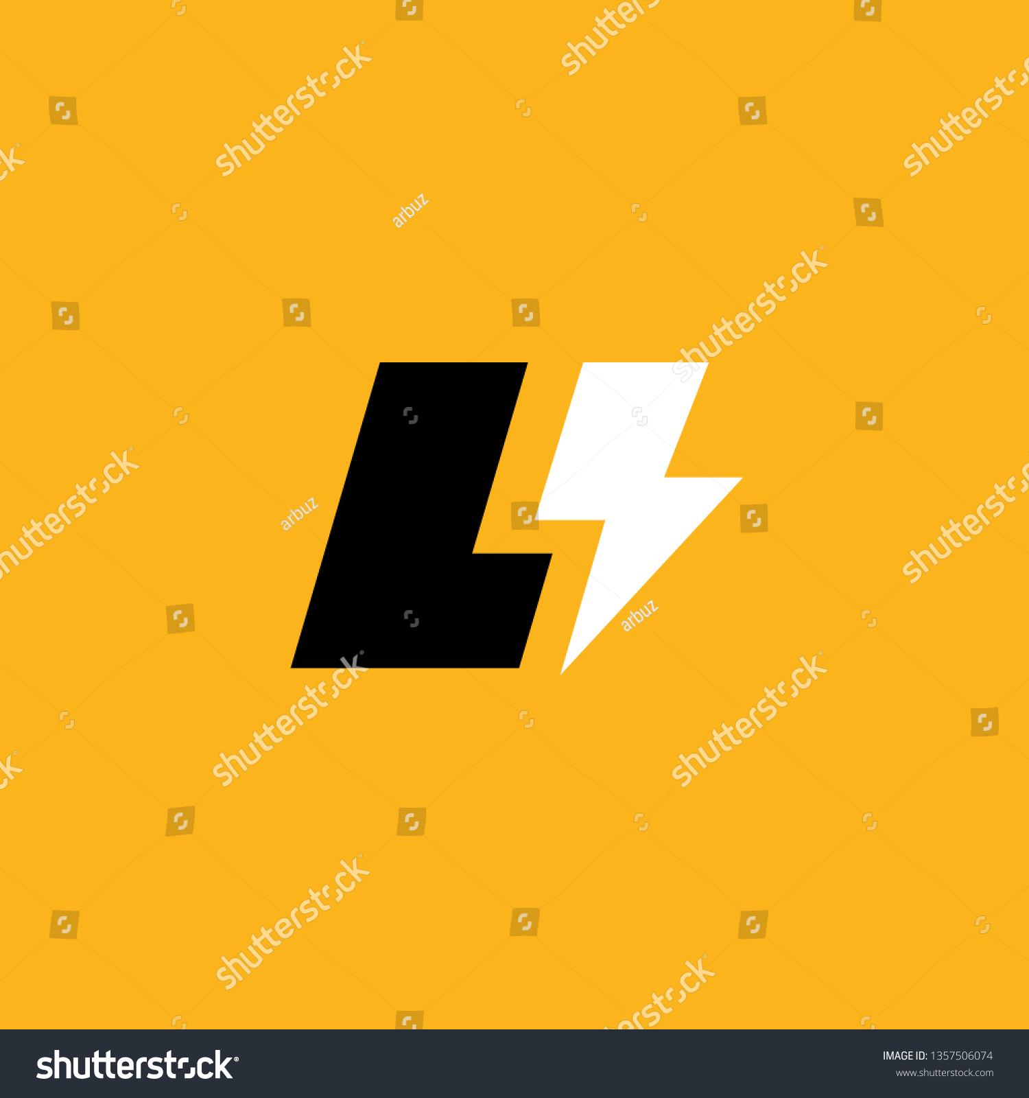 Letter L Lightning Logo Icon Design: vector de stock (libre de regalías ...