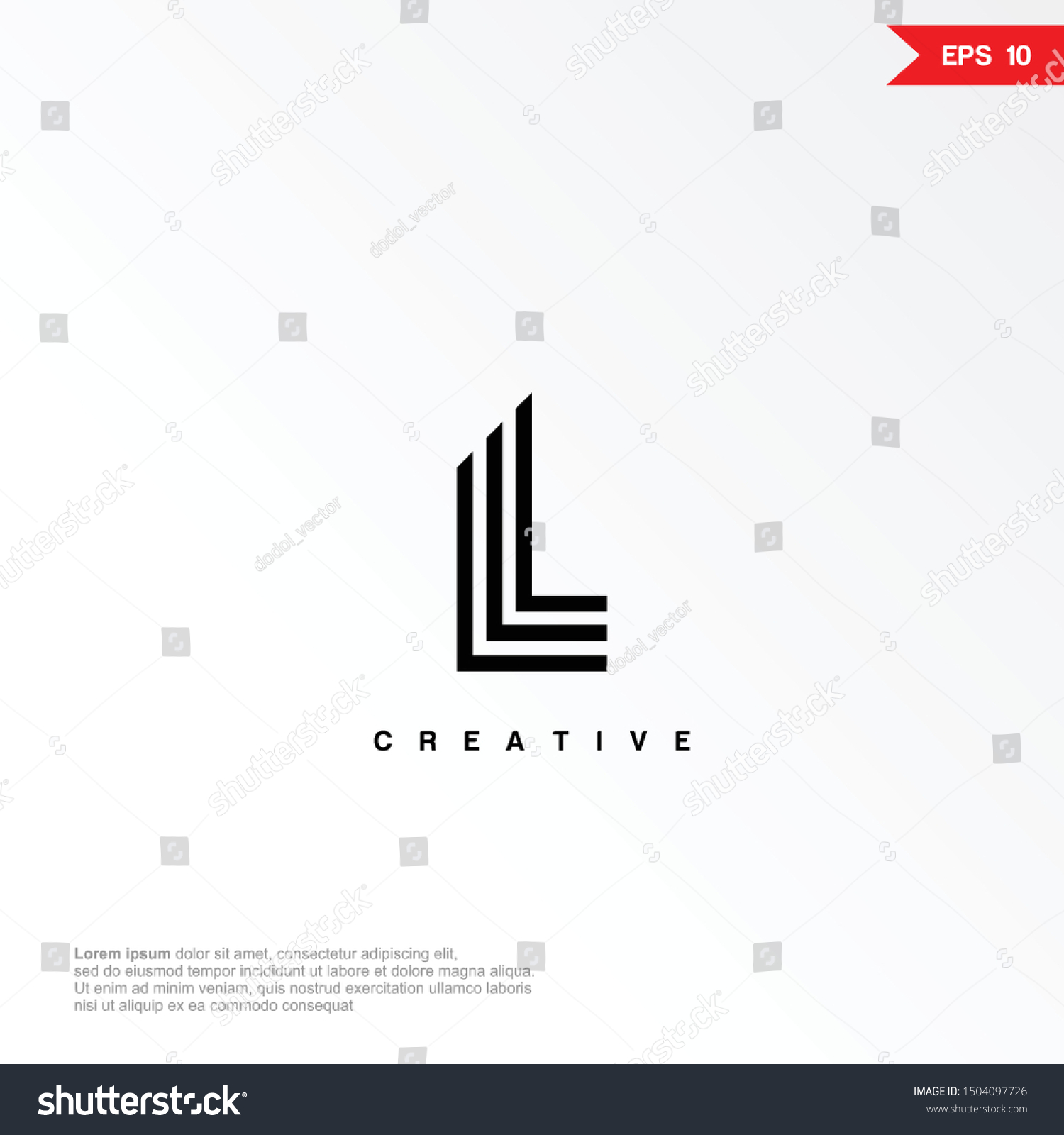 Letter L Line Abstract Logo Icon Stock Vector (Royalty Free) 1504097726 ...
