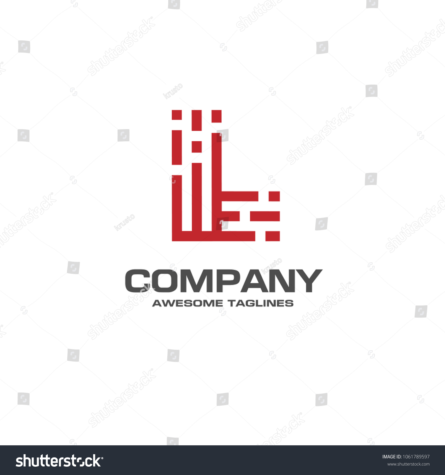 Letter L Lines Logo Vector Stock Vector (Royalty Free) 1061789597 ...