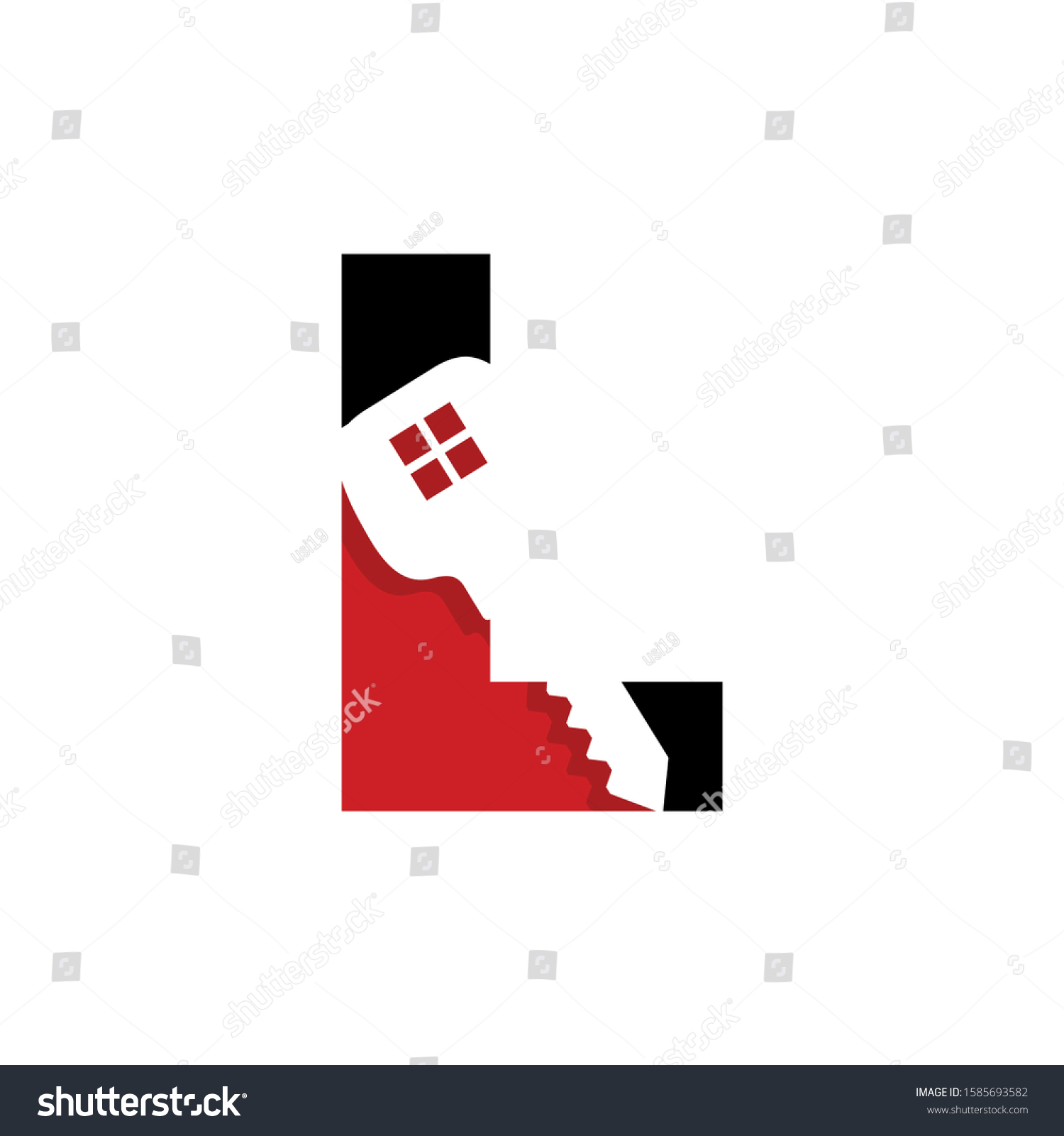 Letter L Key Logo Vector 001 Stock Vector (Royalty Free) 1585693582 ...