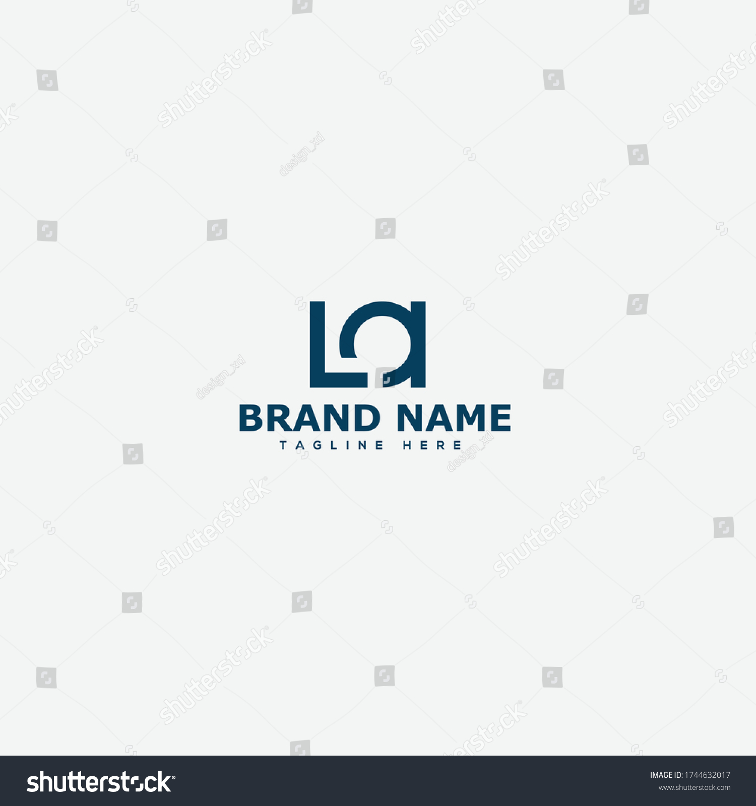 Letter La Logo Icon Design Template Stock Vector (Royalty Free) 1744632017