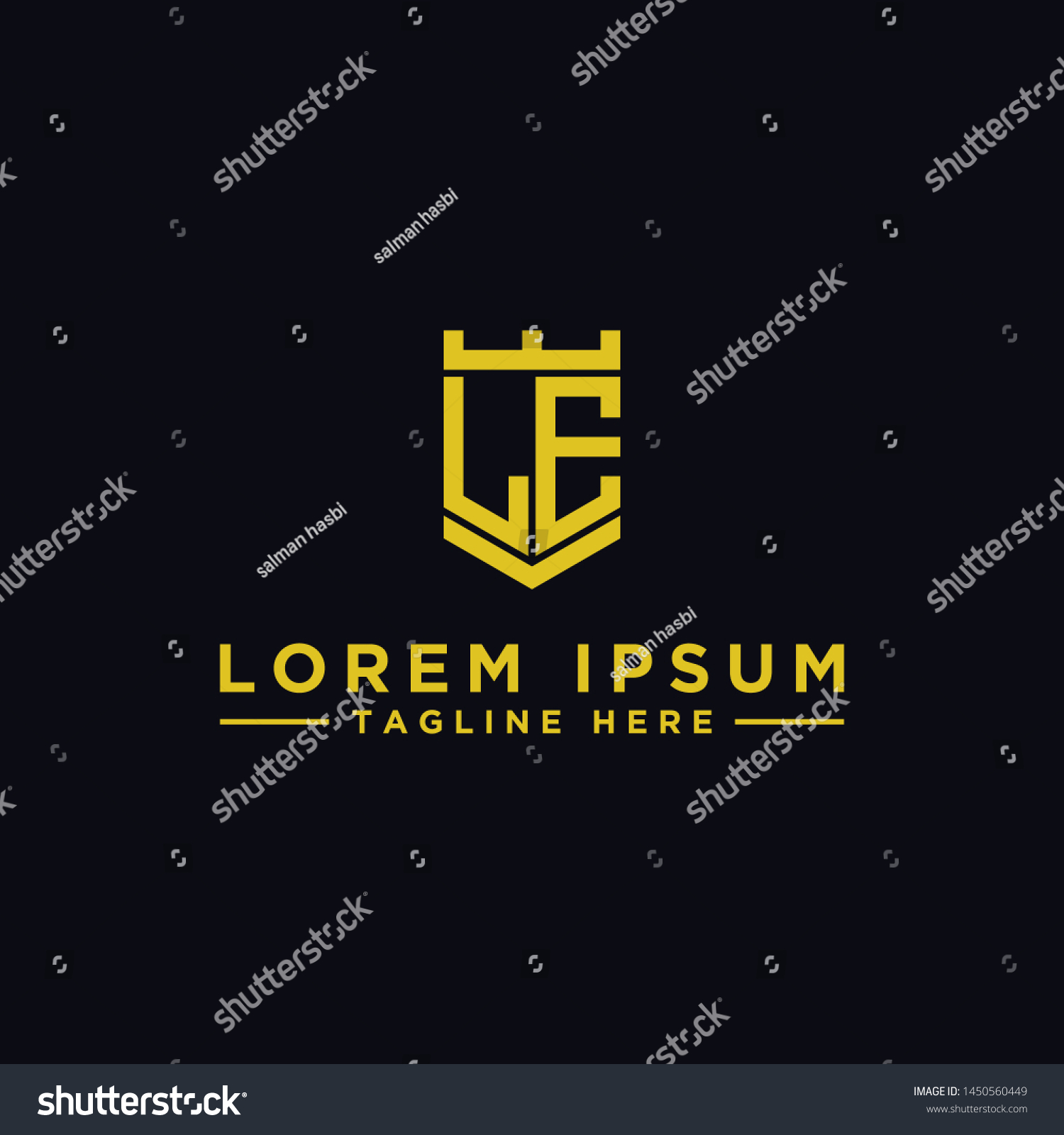 Letter Le Initial Icon Monogram Vector : image vectorielle de stock ...