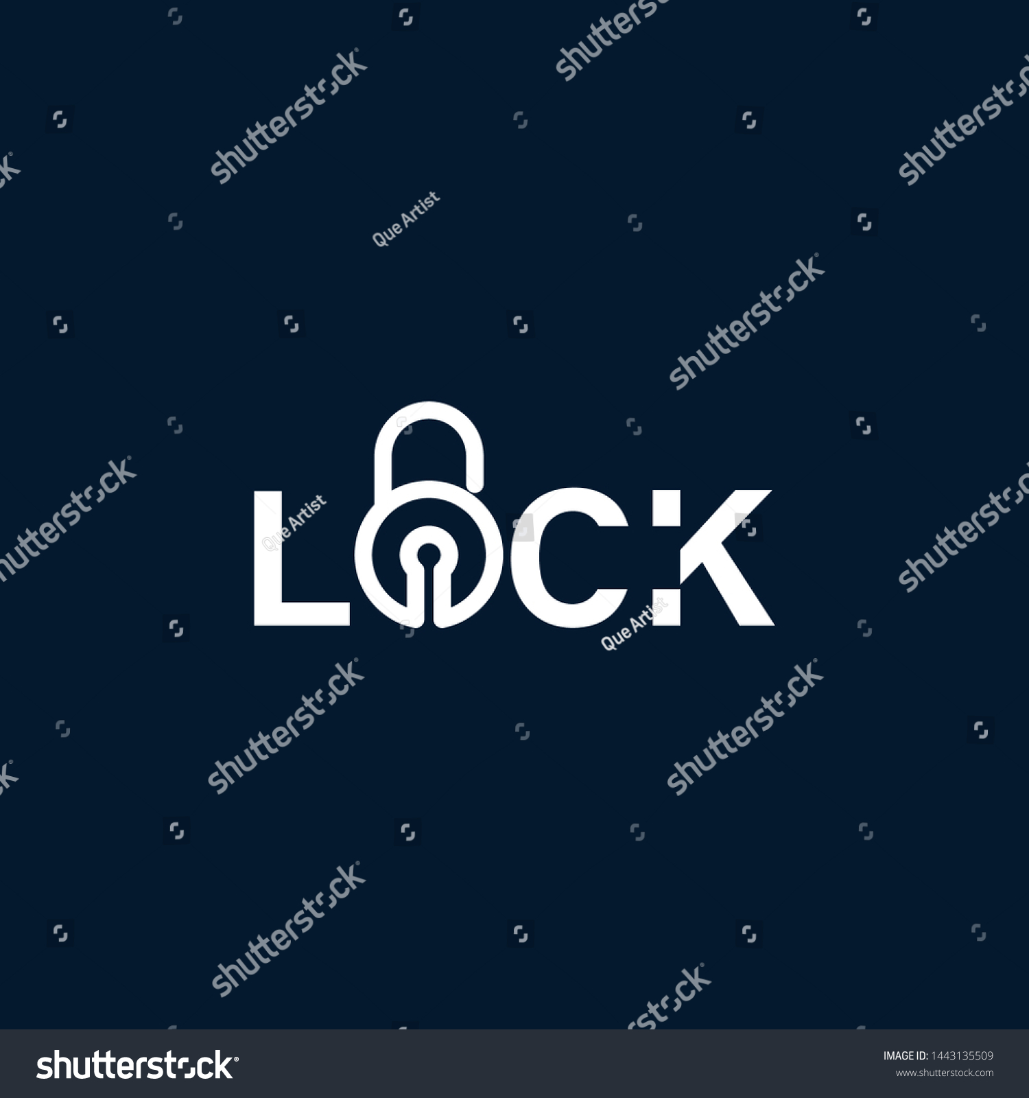 Letter Lock Logotype Vector Design Stock Vector (Royalty Free) 1443135509