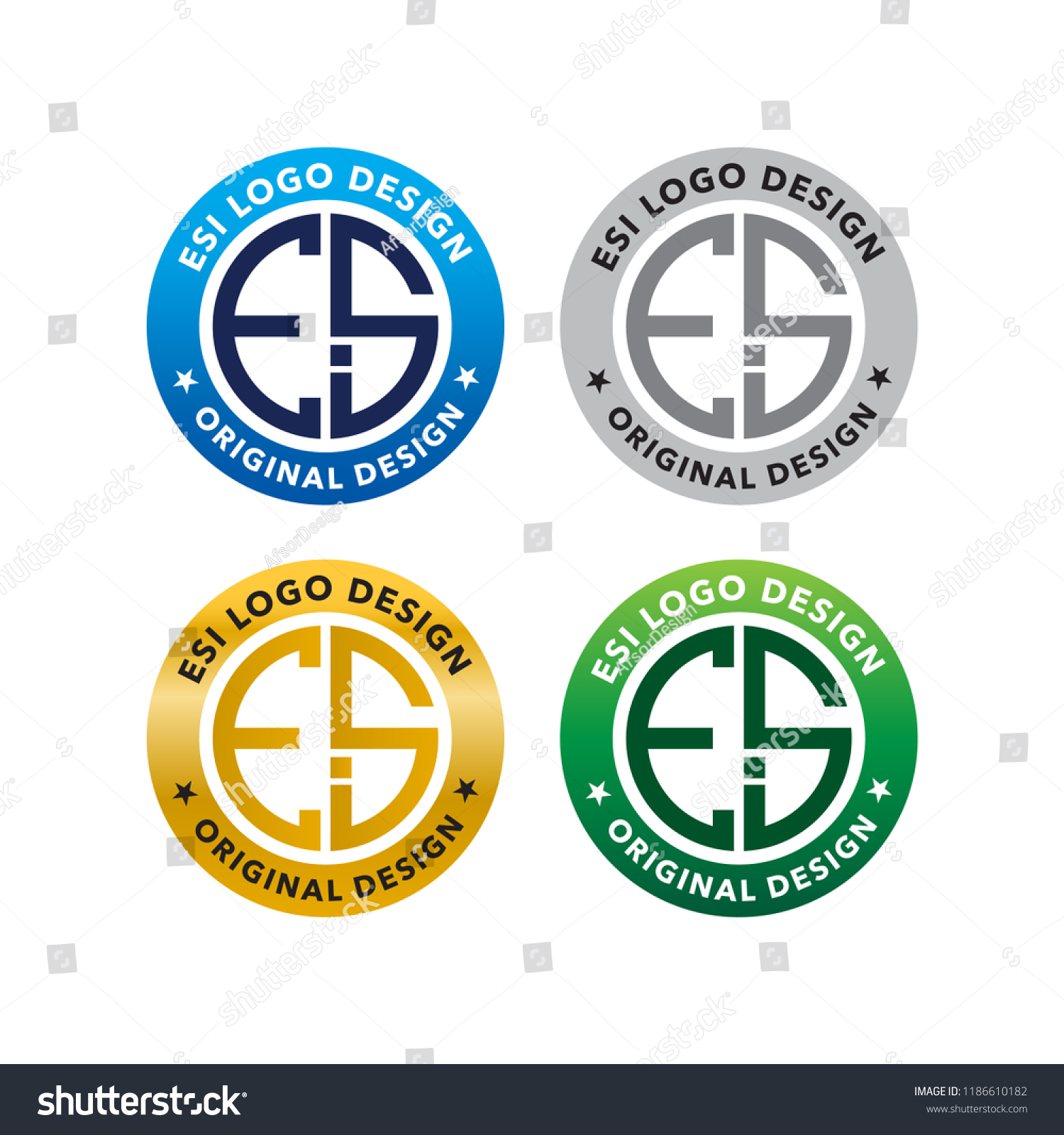 Letter Logo Esi Stock Vector (Royalty Free) 1186610182