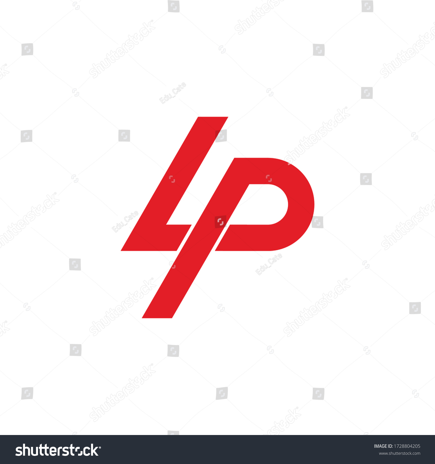 Letter Lp Simple Overlapping Lines Symbol Stock Vector (Royalty Free ...