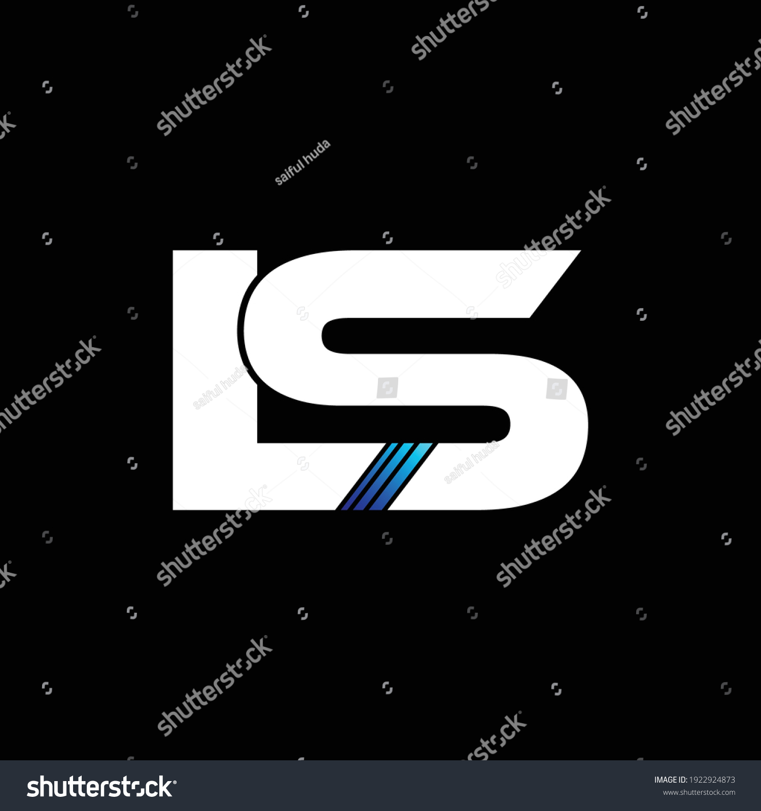 Letter Ls Simple Logo Design Vector Stock Vector (Royalty Free) 1922924873