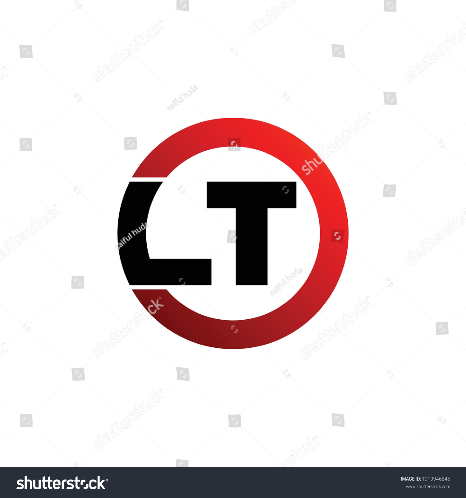 Letter Lt Circle Logo Design Vector Stock Vector (Royalty Free ...