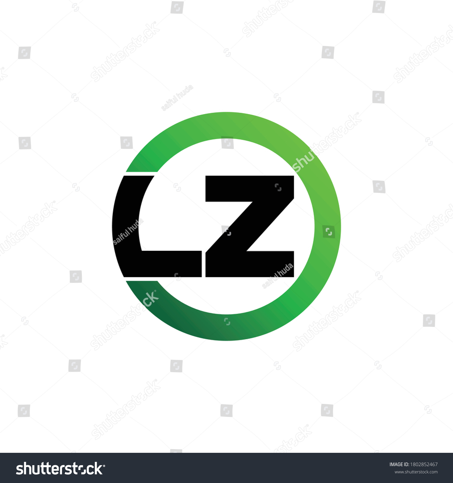 Letter Lz Modern Logo Design Vector Stock Vector (Royalty Free) 1802852467