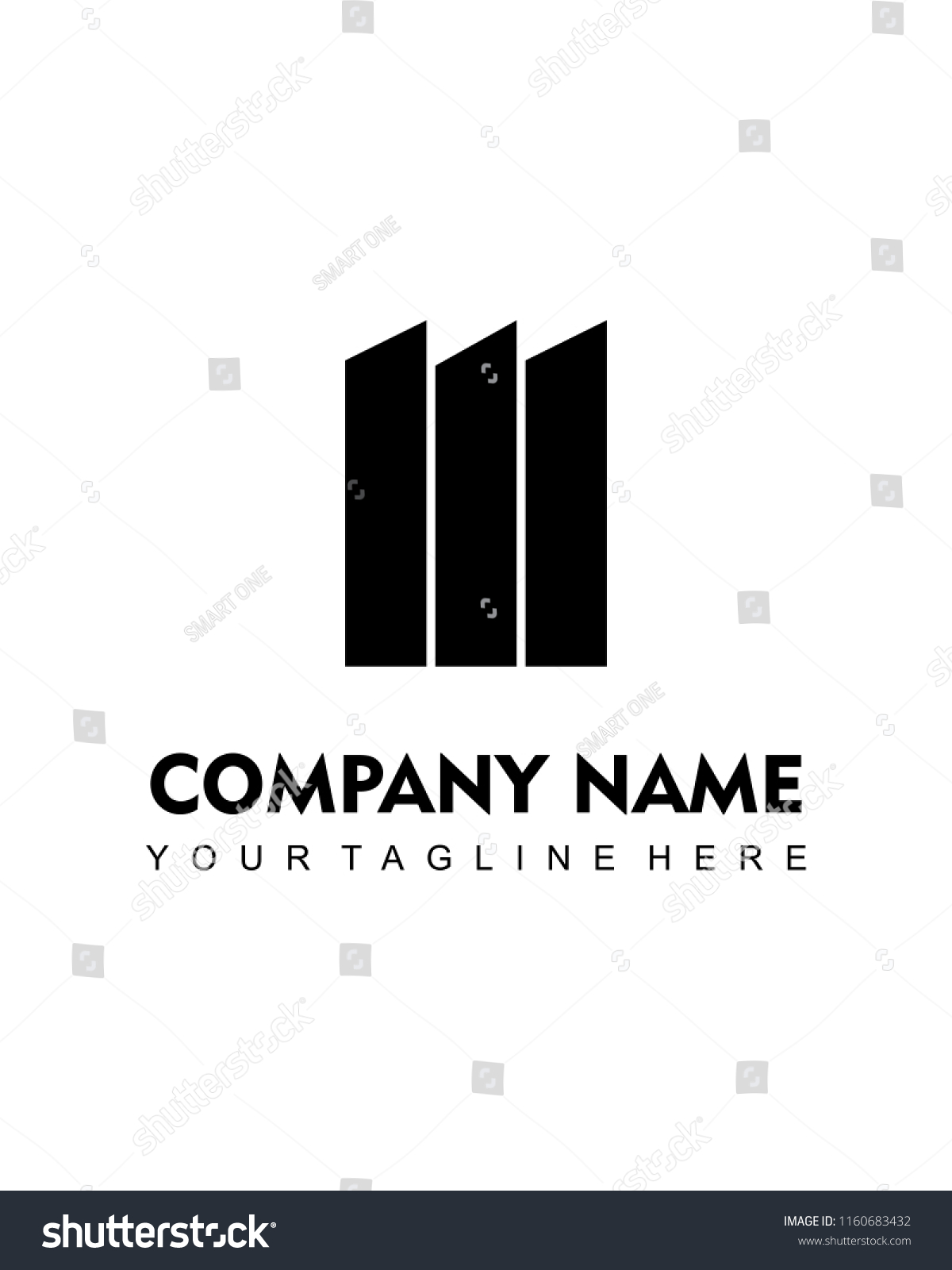Letter M Abstract Building Logo Template Stock Vector (Royalty Free ...