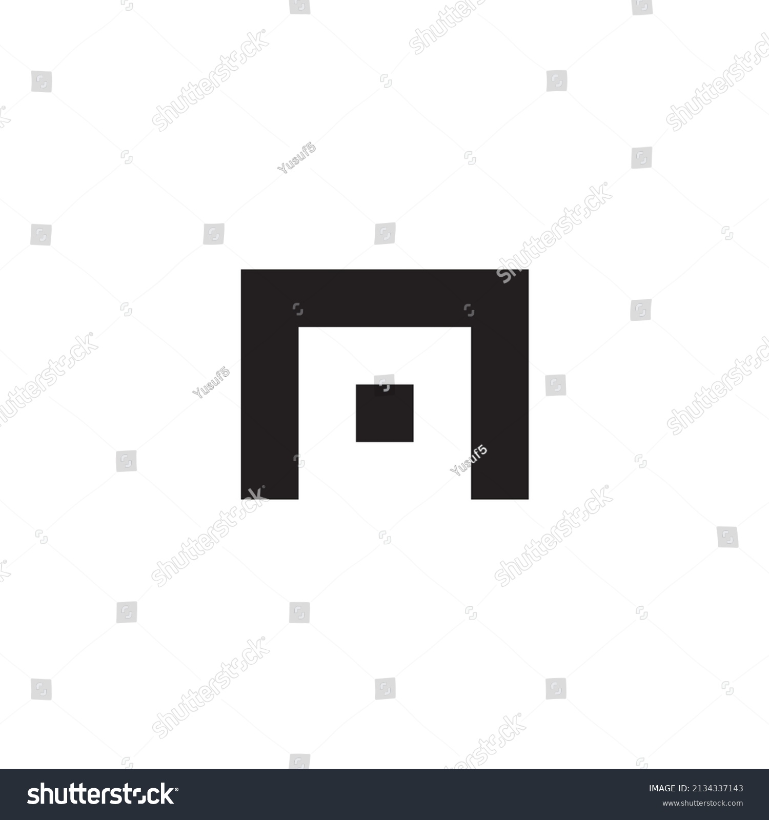 Letter M Dot Box Simple Symbol Stock Vector (Royalty Free) 2134337143 ...