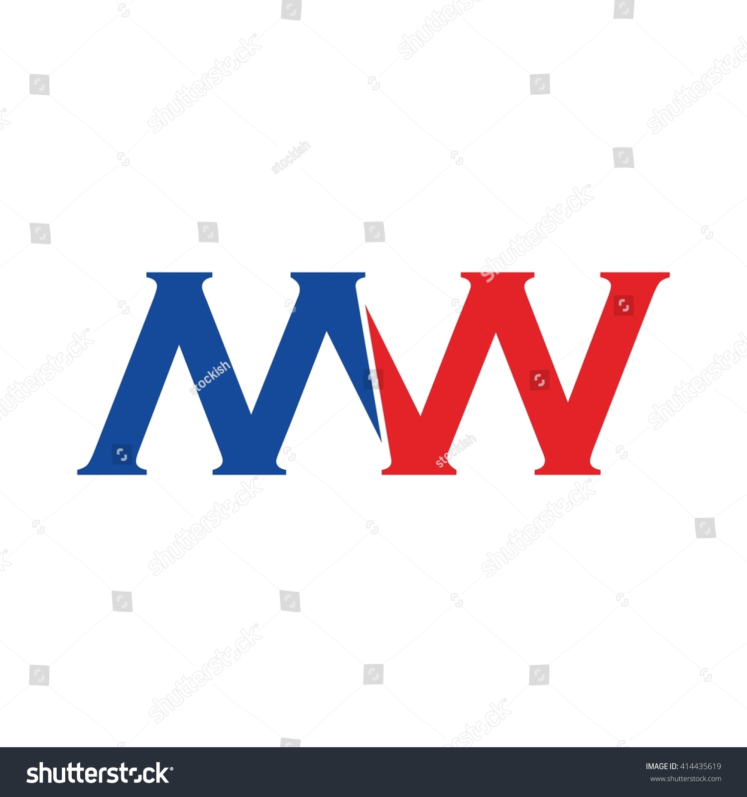 Letter M W Logo Vector Stock Vector (Royalty Free) 414435619