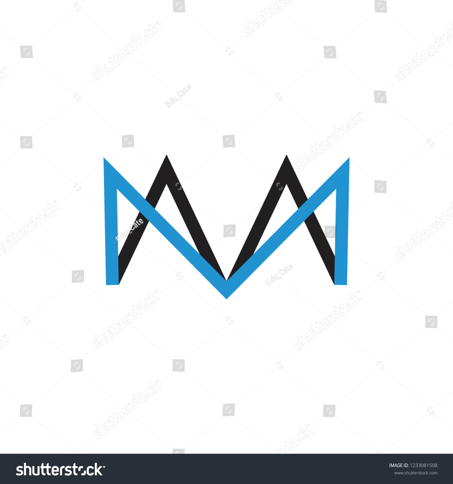 Letter M Arrow Shadow Logo Vector Stock Vector (Royalty Free ...