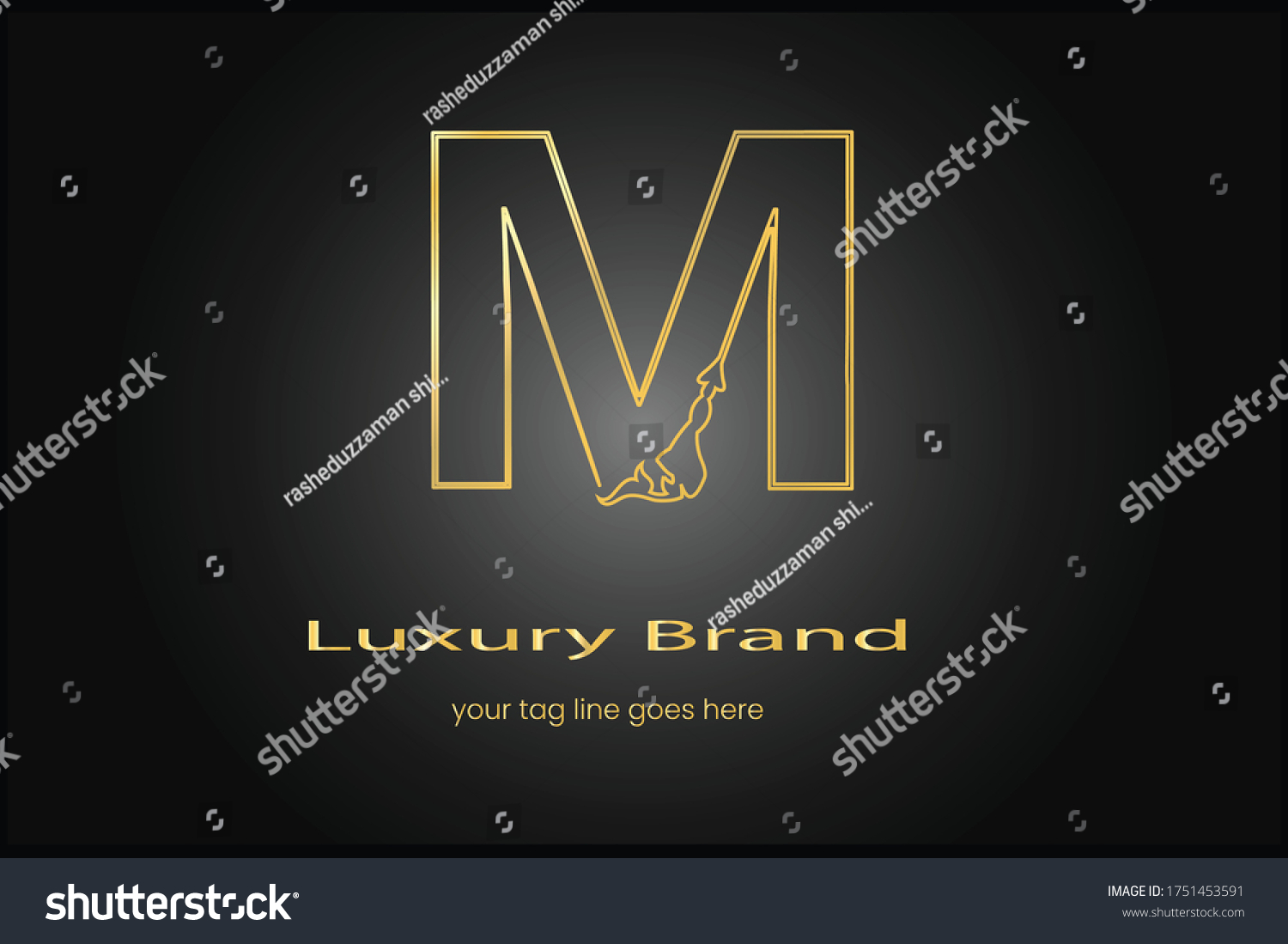 Letter M Beauty Logo Vector Template Stock Vector (Royalty Free ...