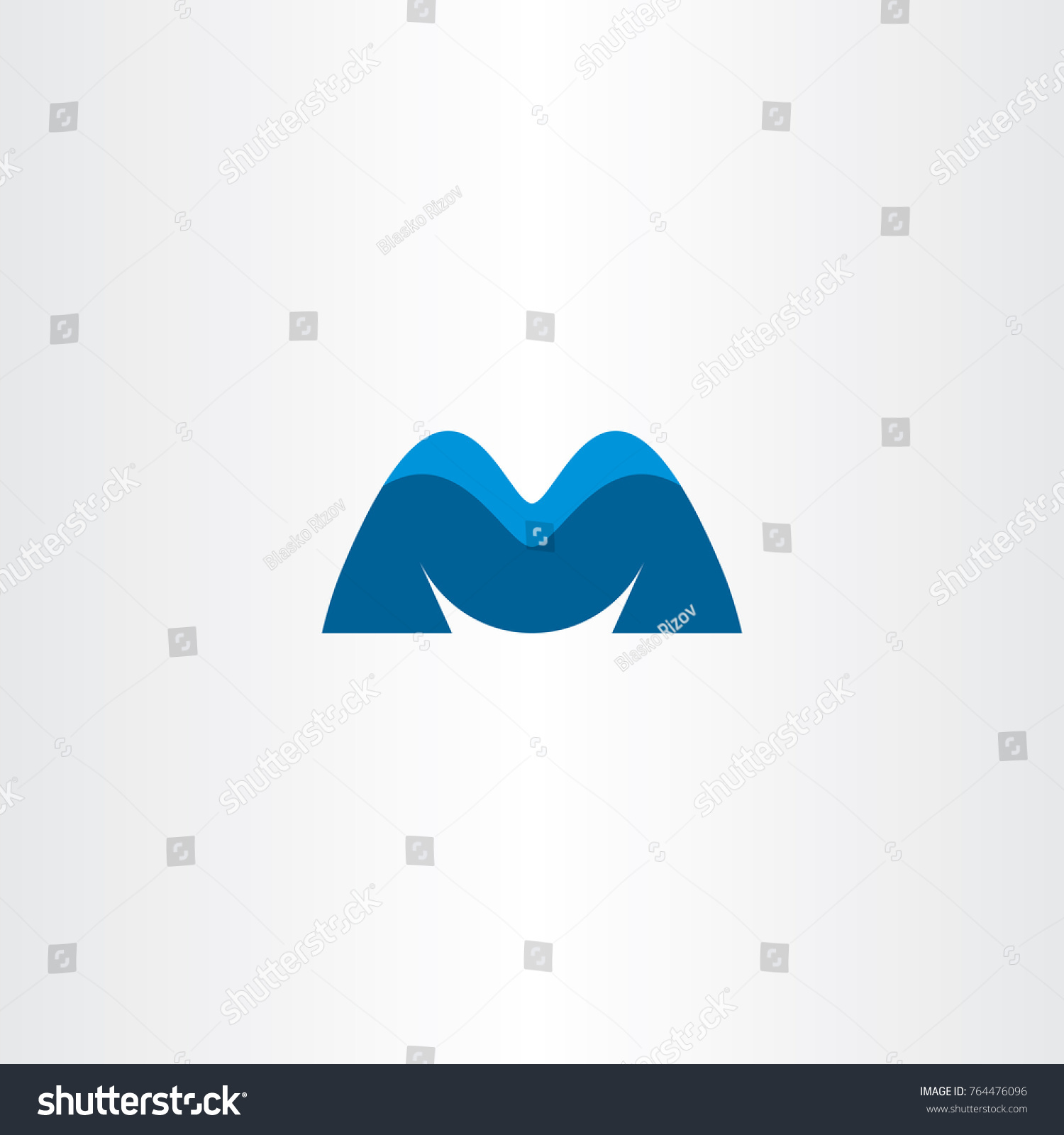 Letter M Blue Symbol Logotype Vector Stock Vector (Royalty Free ...