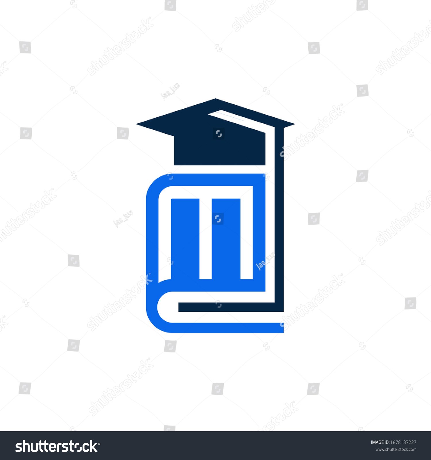 Letter M Book Logo Design Vector Stock Vector (Royalty Free) 1878137227