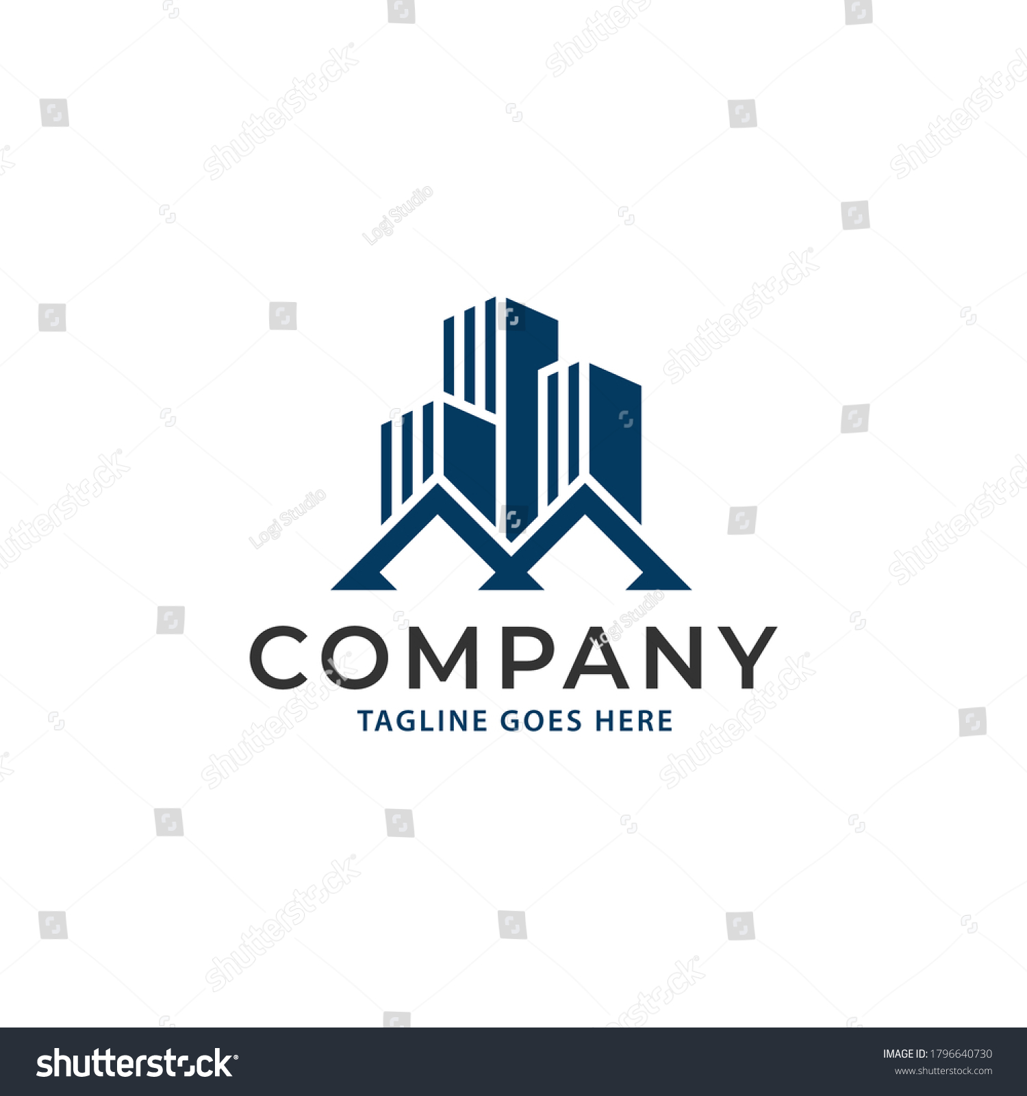 Letter M Building Vector Logo Template: Vector có sẵn (miễn phí bản ...