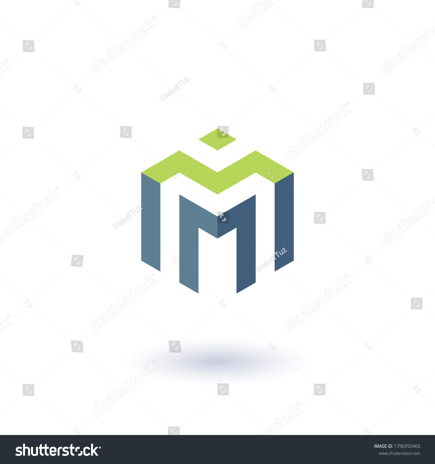 Letter M Cube Logo Icon Design Stock Vector (Royalty Free) 1796950465