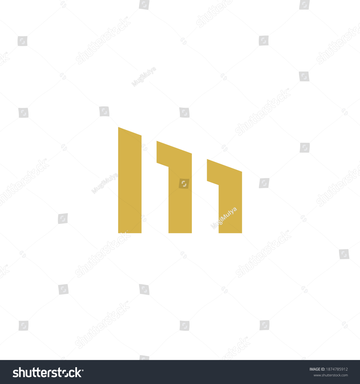 Letter M Forms Gate Logo Stock Vector (Royalty Free) 1874785912 ...