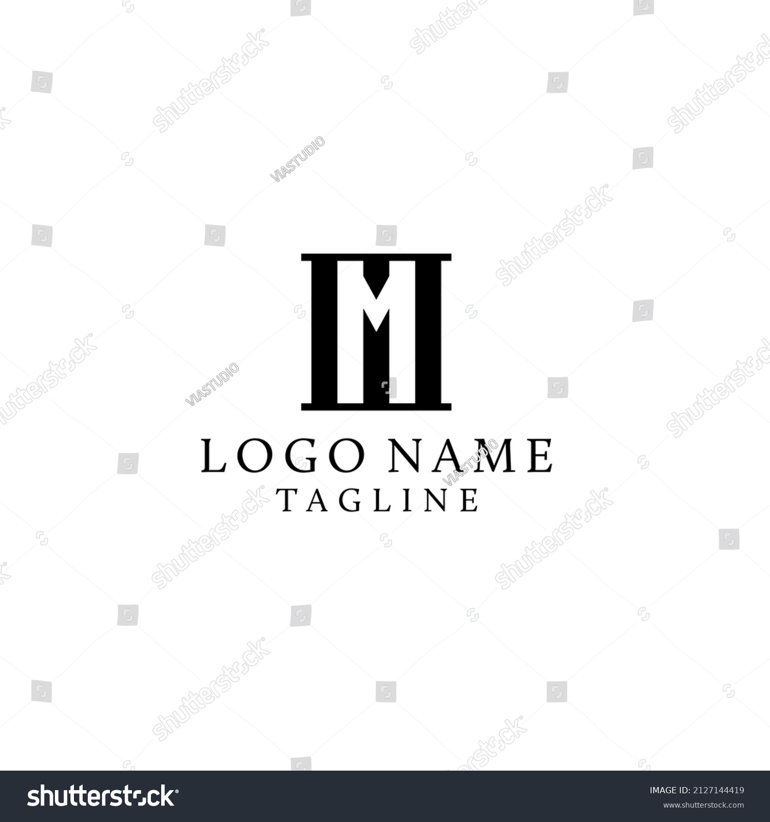 Letter M Law Logo Template Stock Vector (Royalty Free) 2127144419 ...