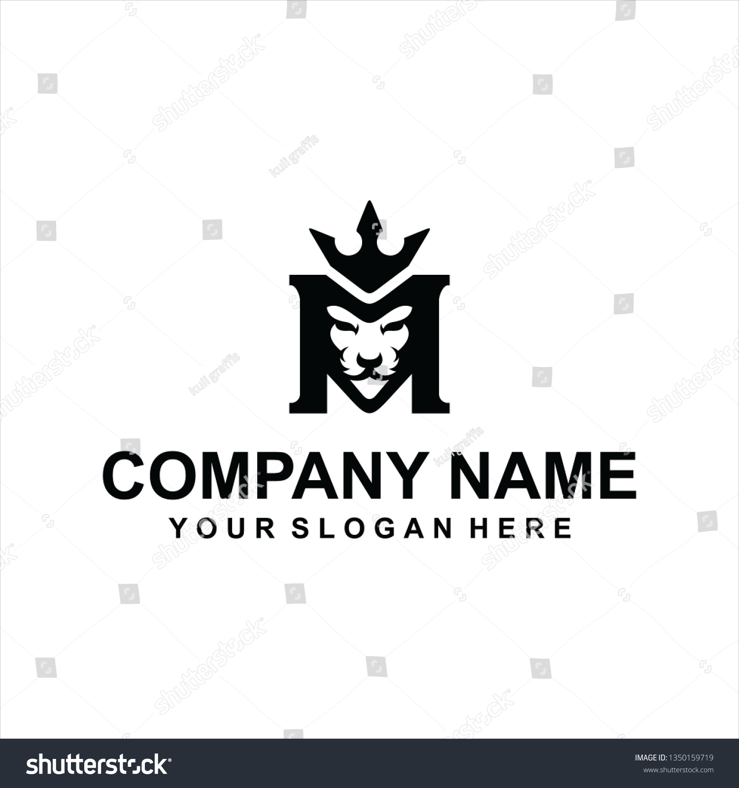 Letter M Lion Logo Vector: vector de stock (libre de regalías ...