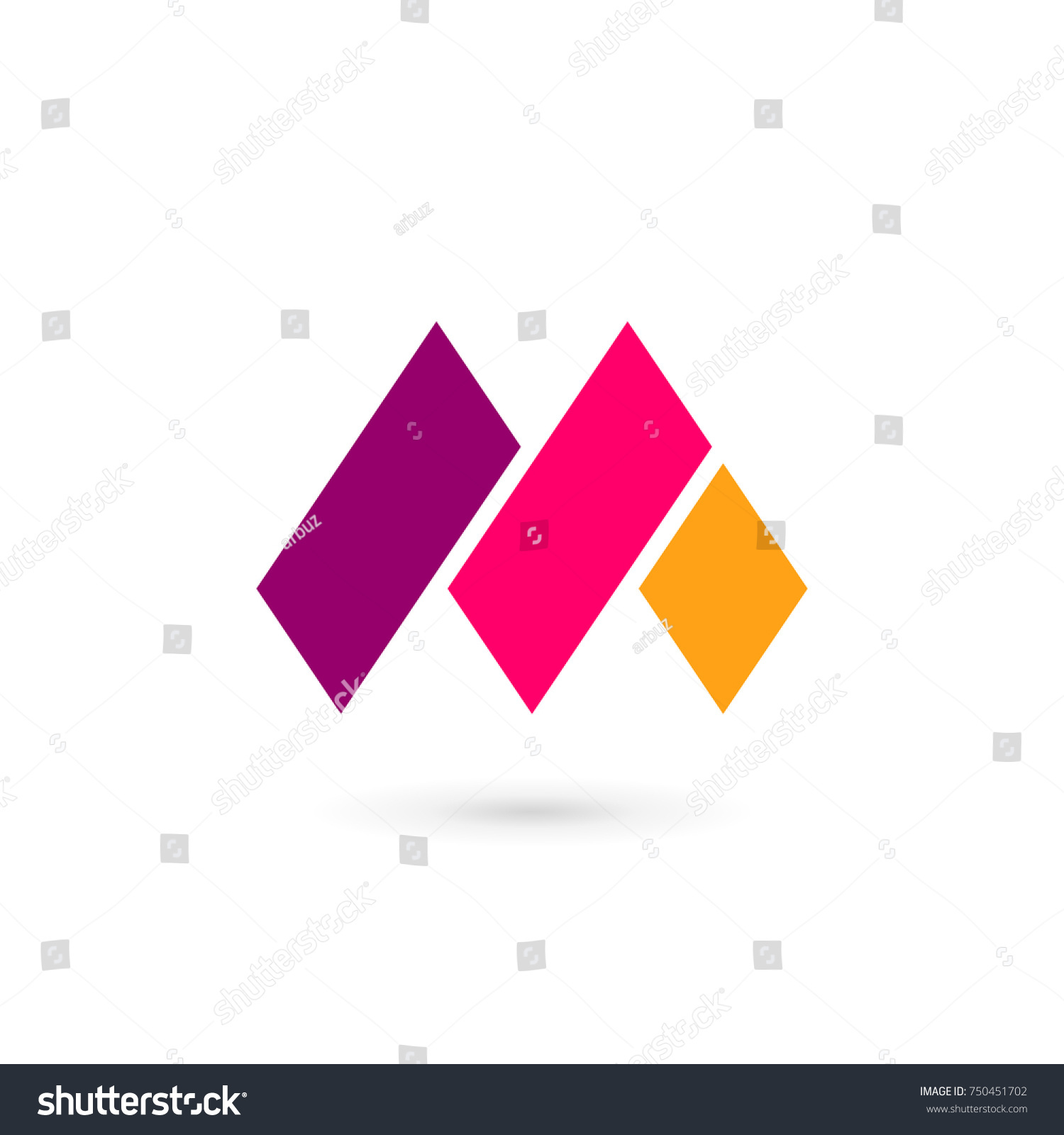 Letter M Logo Icon Design Template: เวกเตอร์สต็อก (ปลอดค่าลิขสิทธิ์ ...