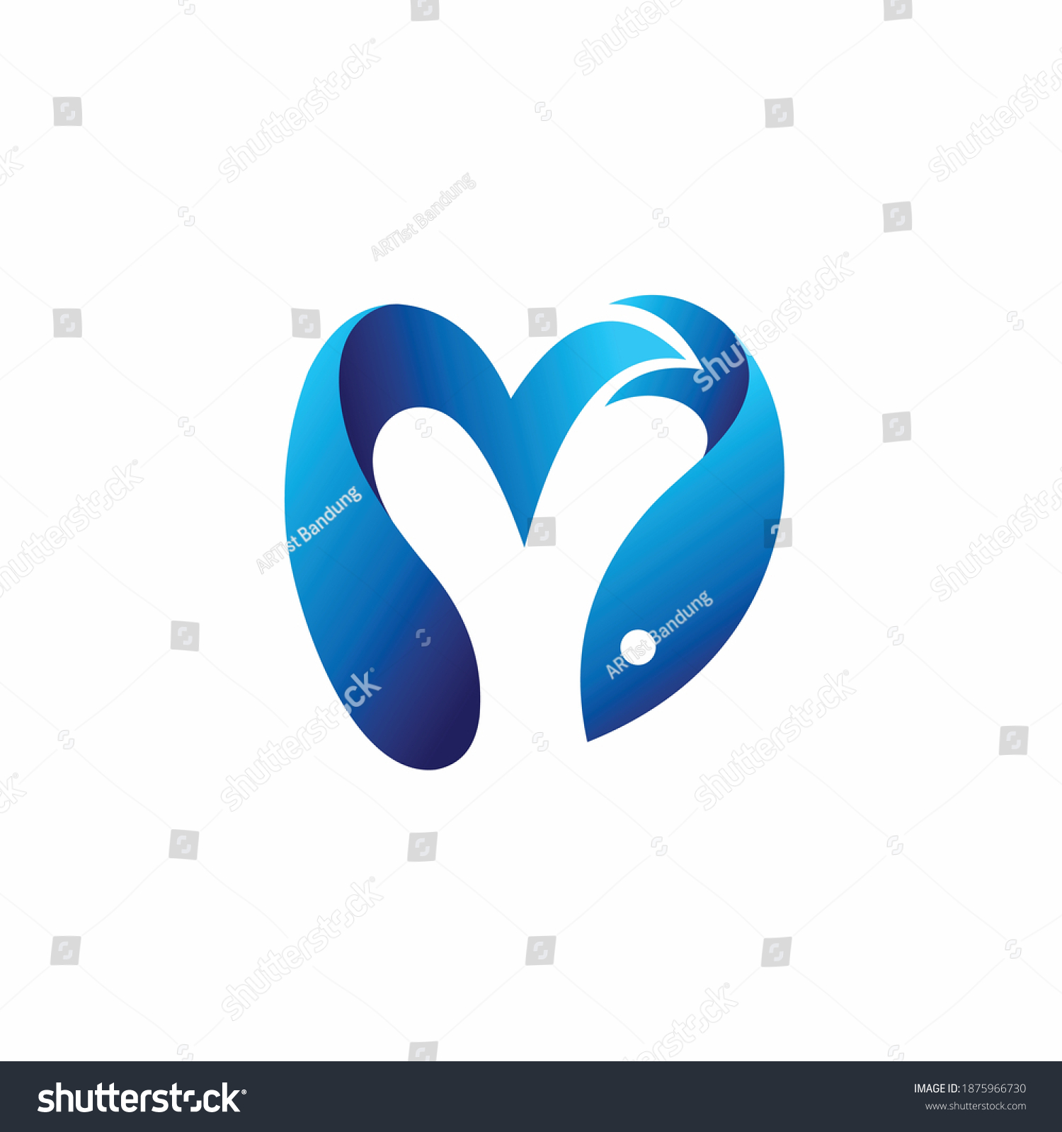 Letter M Logo Fish Vector: เวกเตอร์สต็อก (ปลอดค่าลิขสิทธิ์) 1875966730 ...