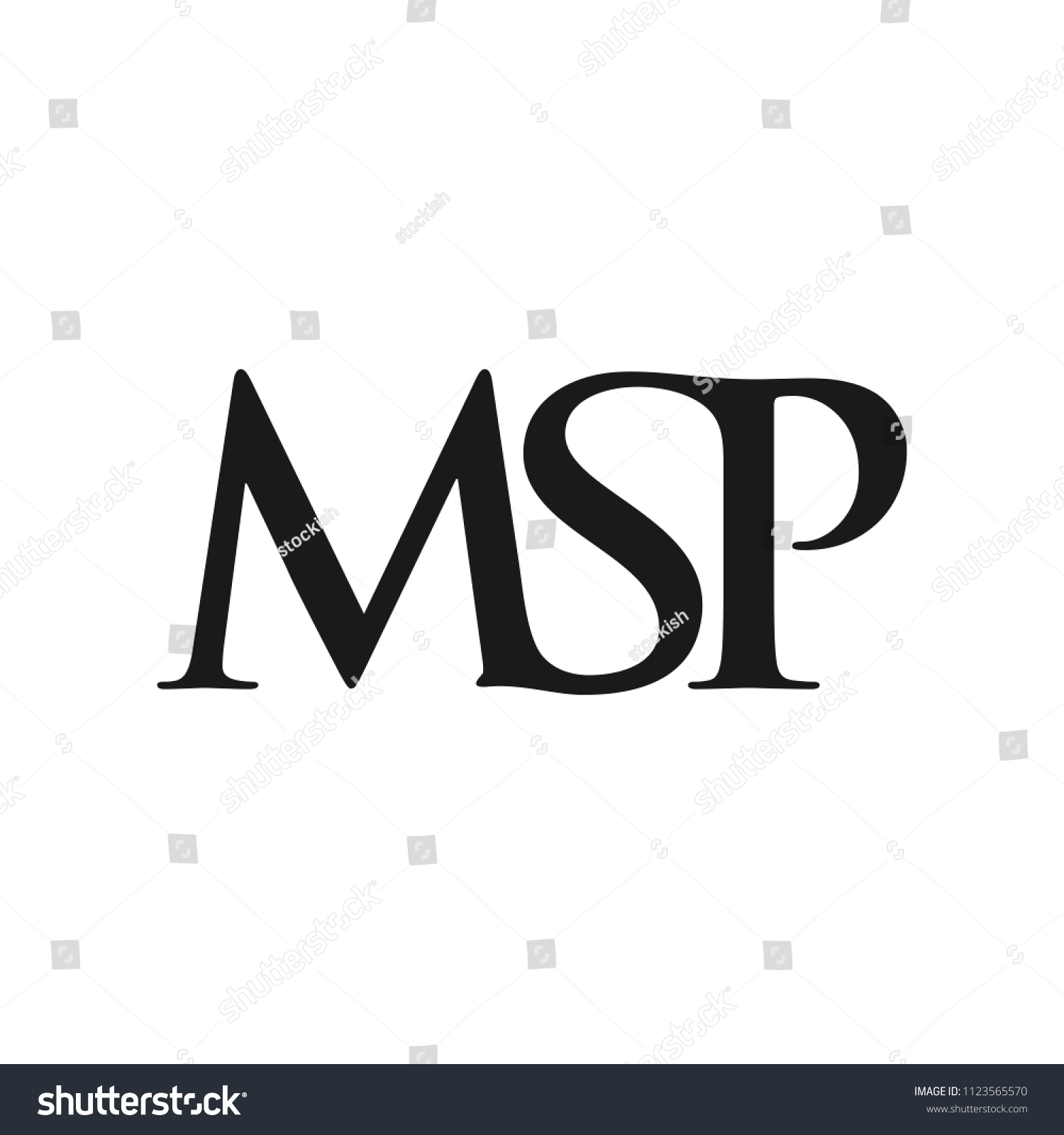 Letter M S P Vector Logo Stock Vector (Royalty Free) 1123565570