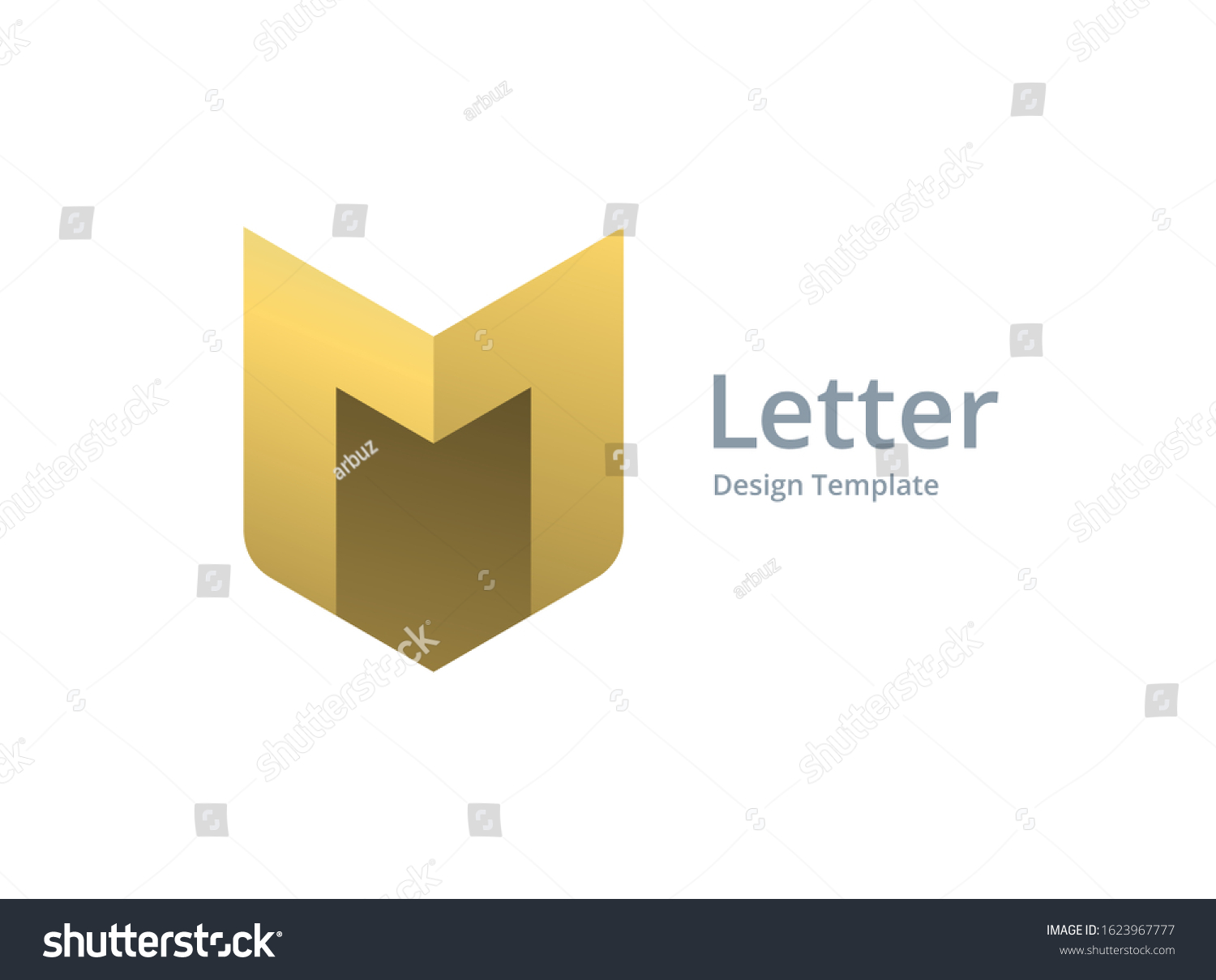 Letter M Shield Logo Icon Design Stock Vector (Royalty Free) 1623967777
