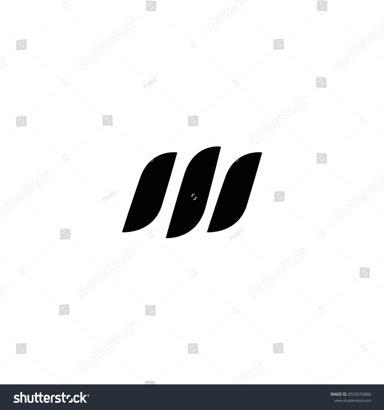 Letter M Waves Vector Logo Design Stock Vector (Royalty Free ...