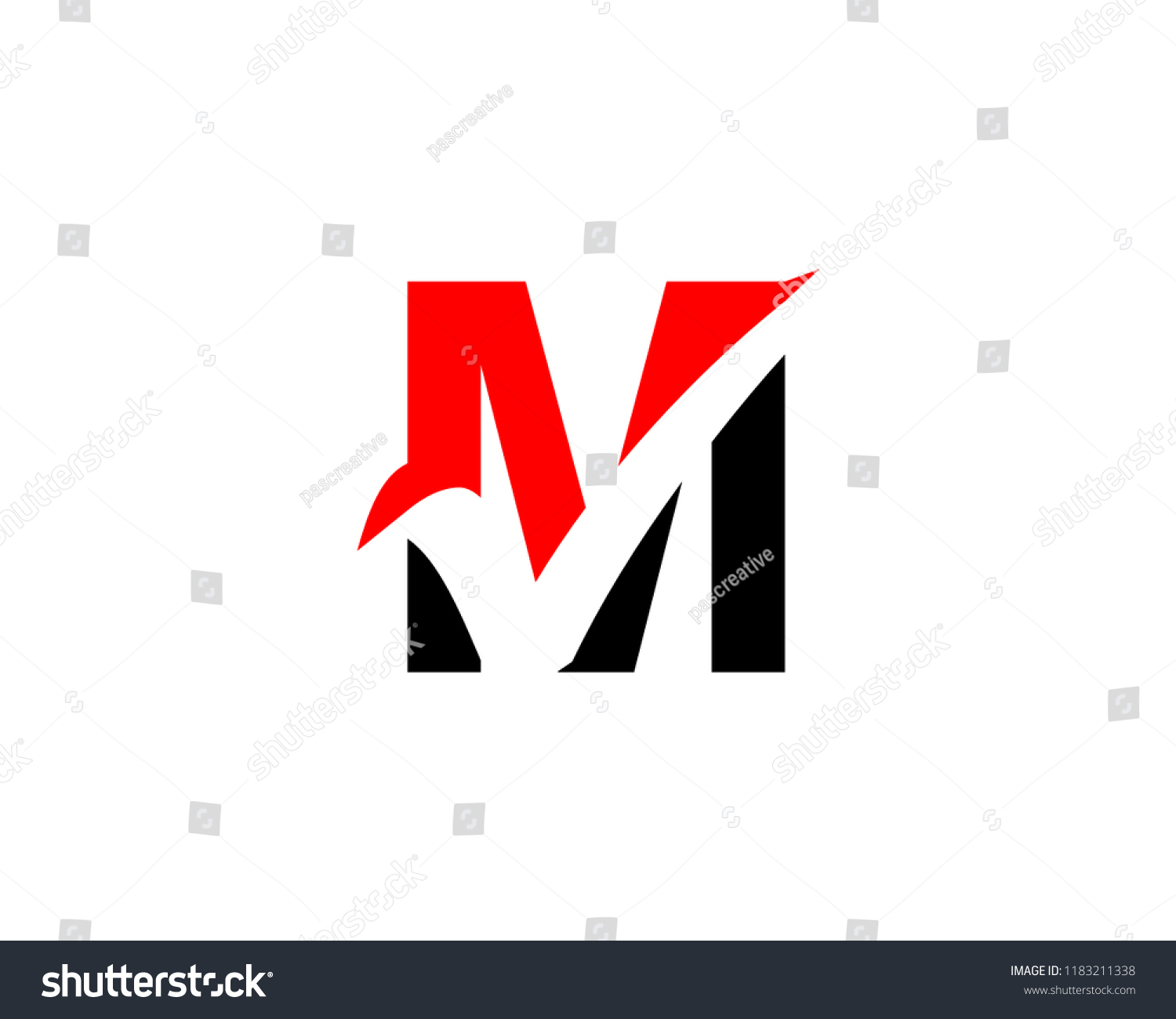 Letter M Check Mark Vector Logo Stock Vector (Royalty Free) 1183211338
